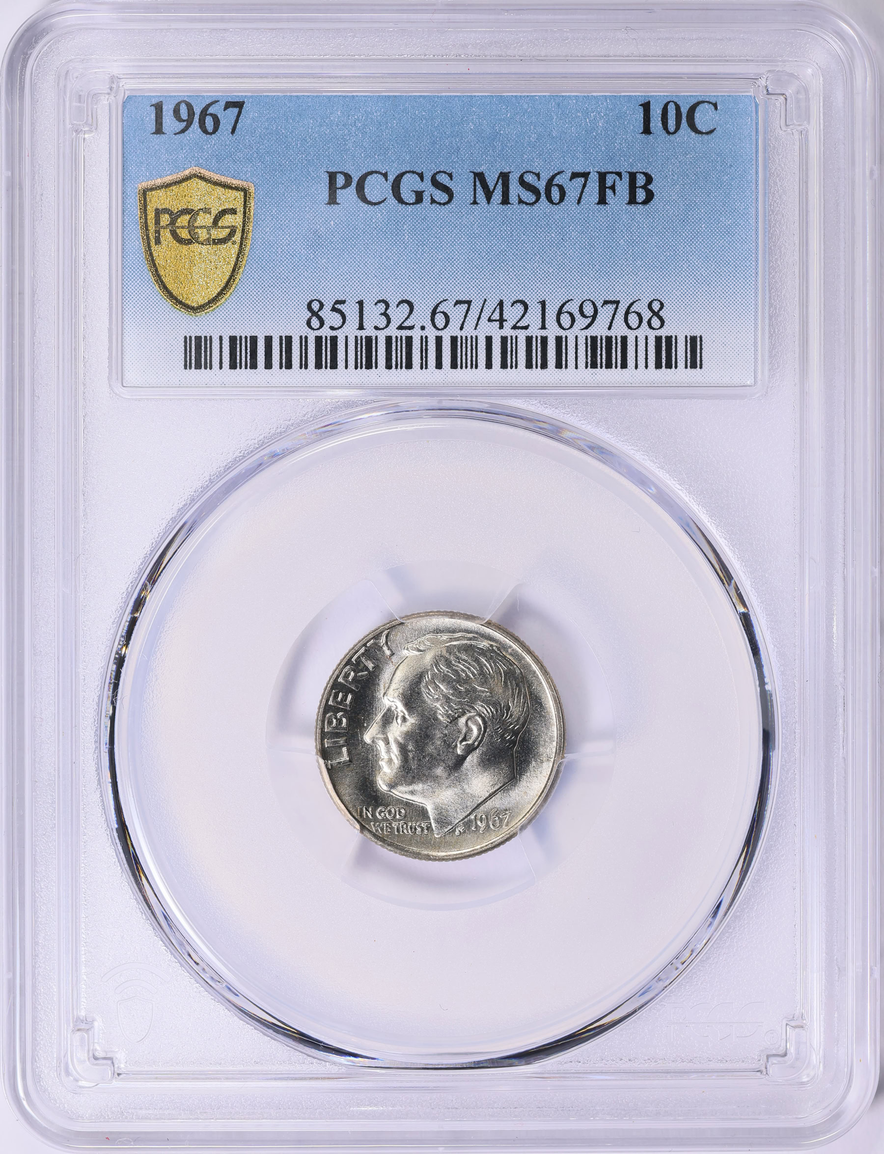 1967 Roosevelt Dime PCGS MS-67 FB (Item 974891) | GreatCollections Coin Auctions