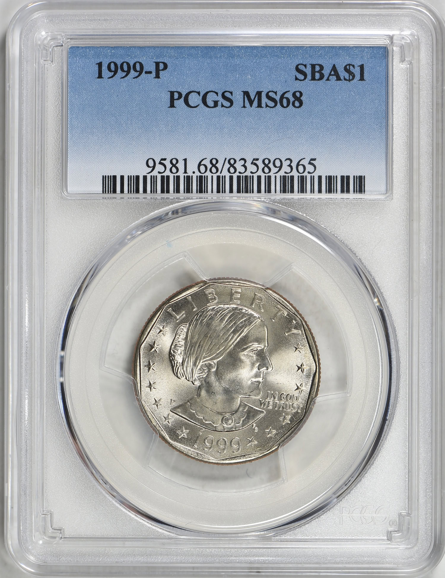 1999-P Susan B. Anthony Dollar PCGS MS-68 (Item 994857 ...