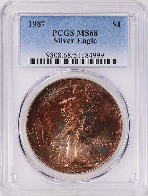 The Lucy Collection of Toned Silver Eagles at GreatCollections Coin Auctions