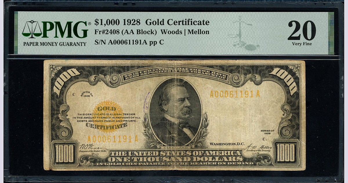 The Atlantic Collection of U.S. Banknotes at GreatCollections Coin Auctions
