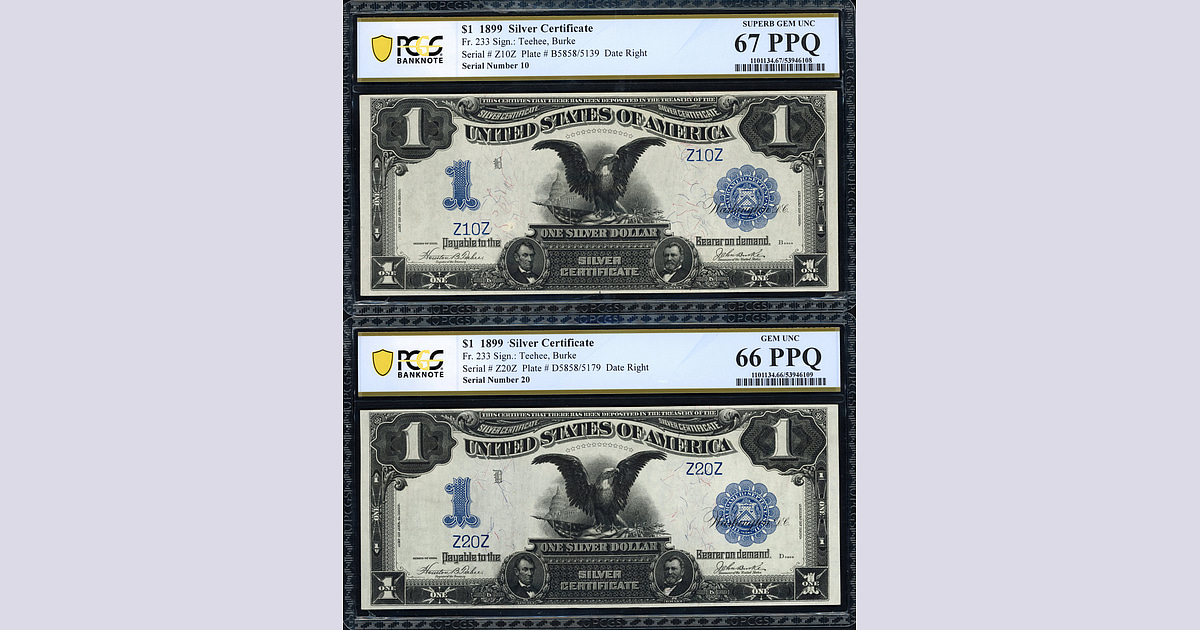 The Surrey Collection Fancy Serial Numbers at GreatCollections Coin ...