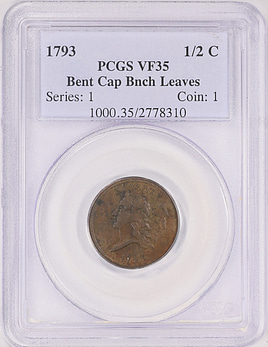 1793 Liberty Cap Half Cent PCGS VF-35 BN (Item 1568805 ...