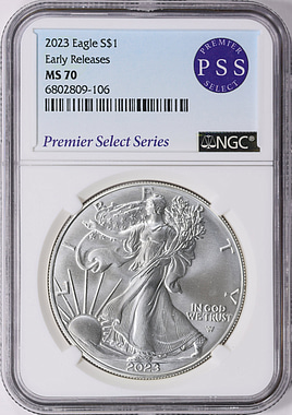 2023 $1 Silver Eagle Early Releases NGC MS-70 (Premier Select Series ...