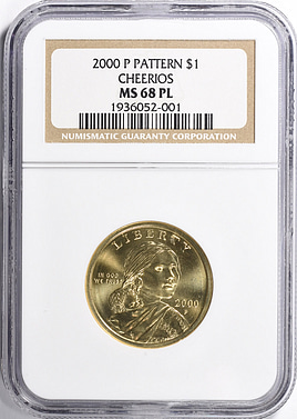Pattern 2000-P Sacagawea Dollar Cheerios Dollar NGC MS-68 PL (Item ...