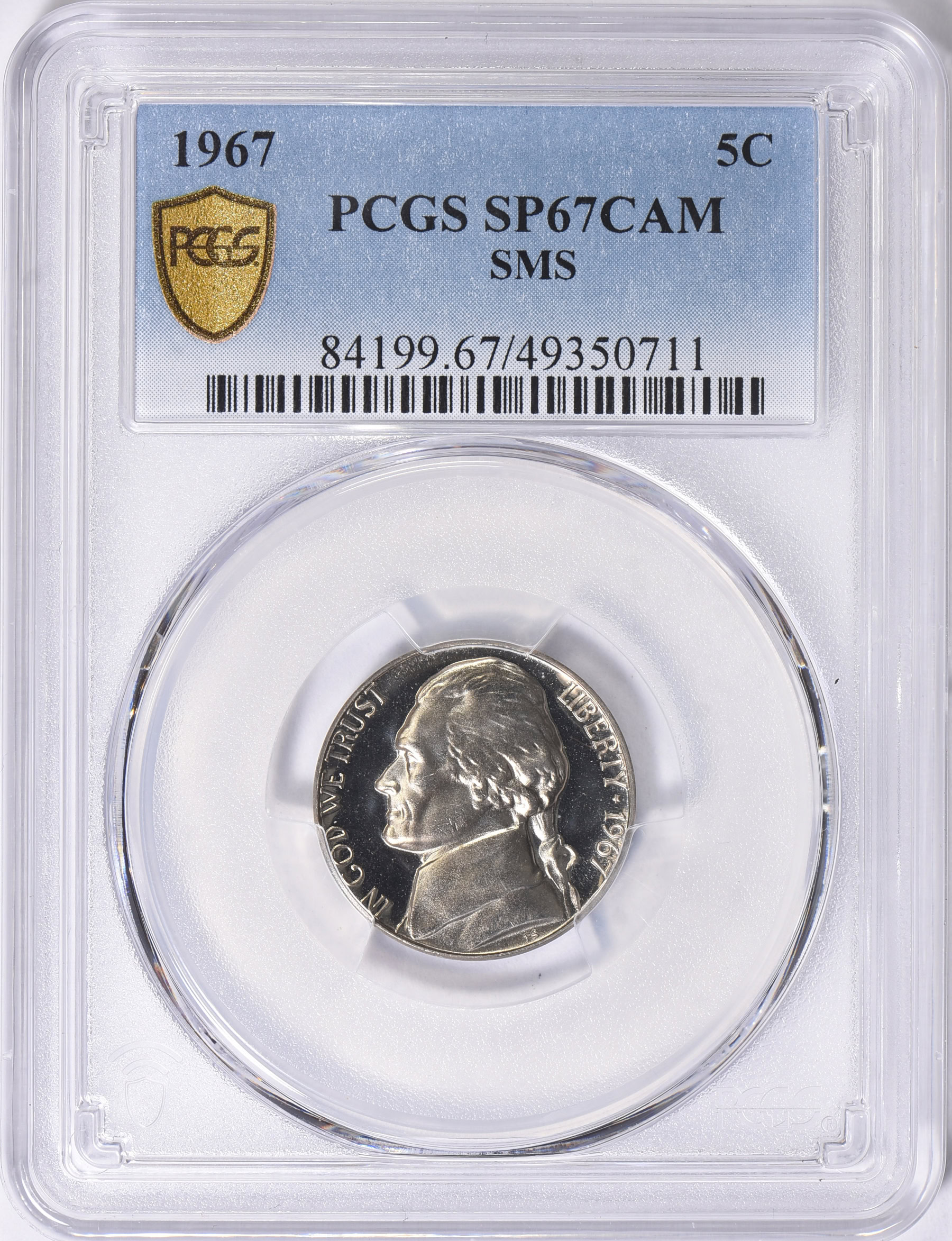 1967 Jefferson Nickel SMS PCGS SP-67 CAMEO (Item 1046112 ...