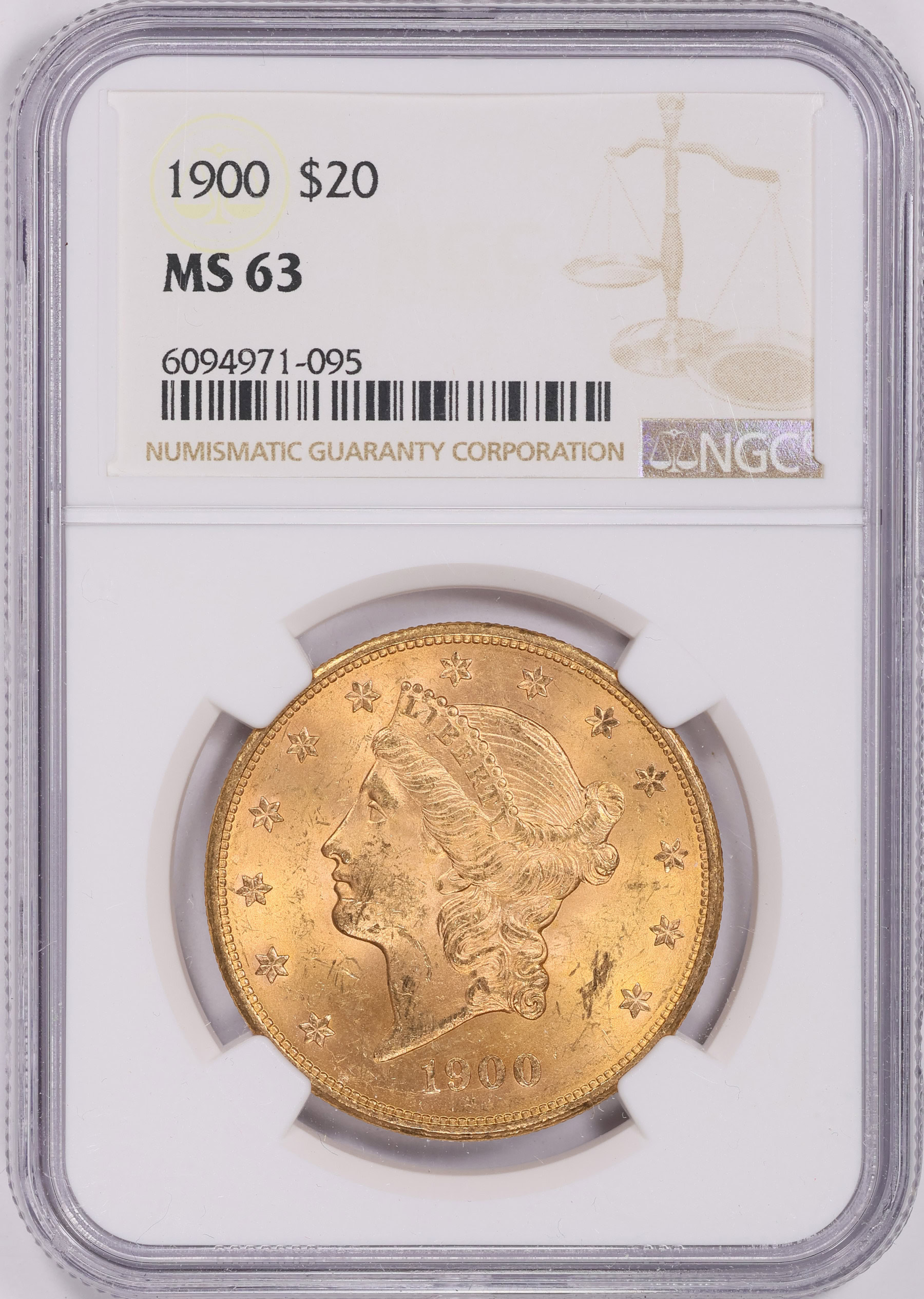 1900 Liberty Gold Double Eagle NGC MS-63 (Item 1130603) | GreatCollections Coin Auctions