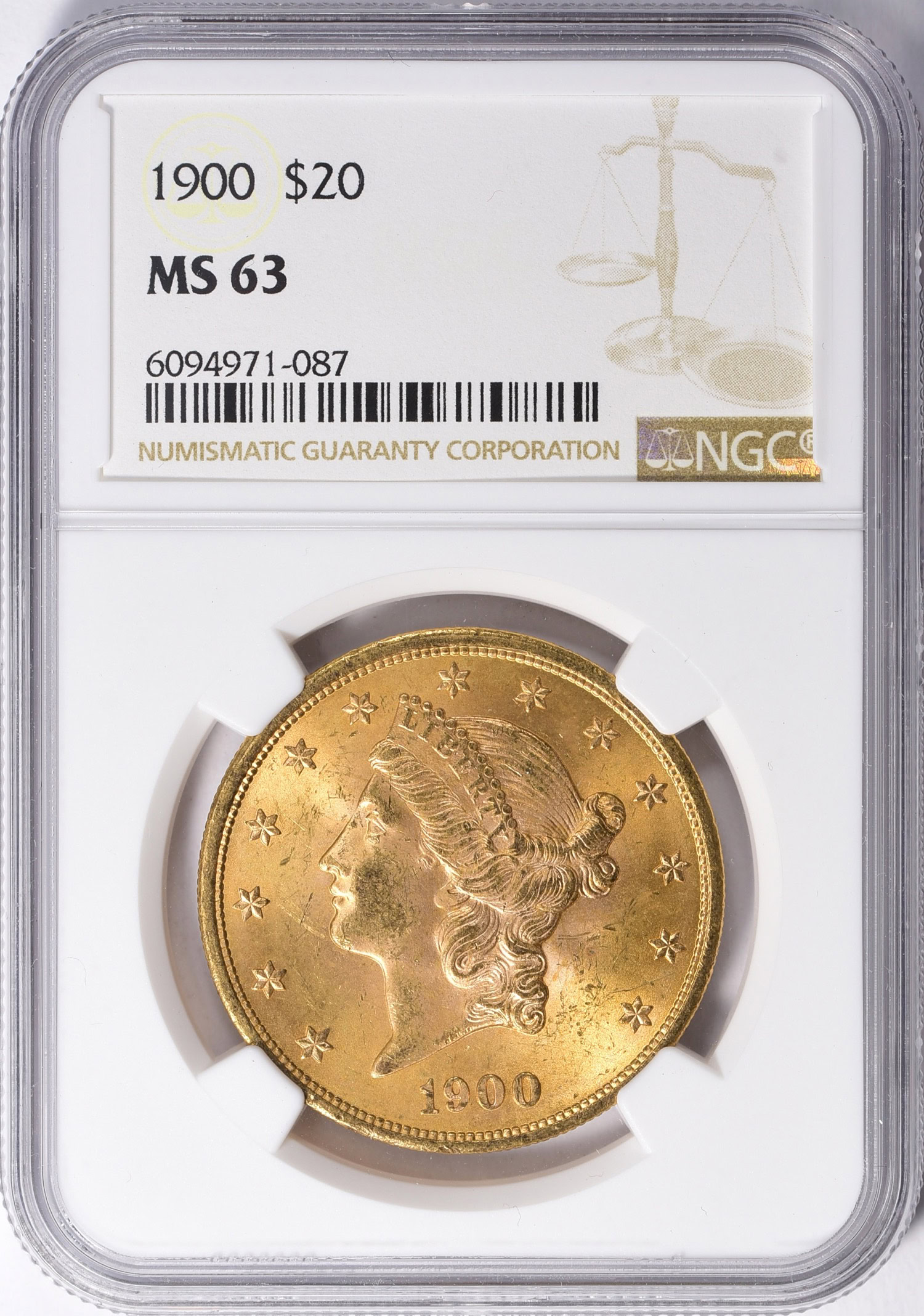 1900 Liberty Gold Double Eagle NGC MS-63 (Item 1130705) | GreatCollections Coin Auctions