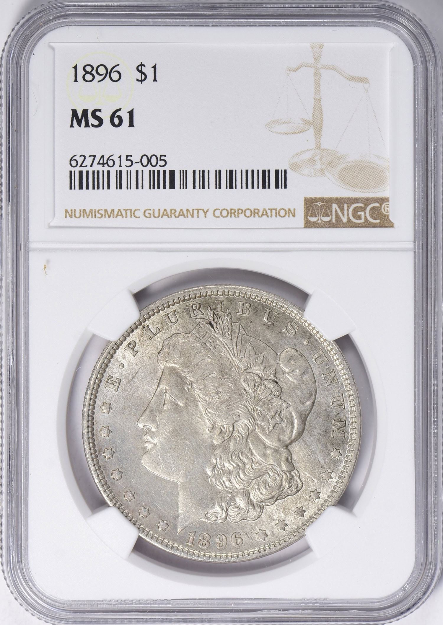 1896 Morgan Silver Dollar NGC MS-61 (Toned) (Item 1136325 ...