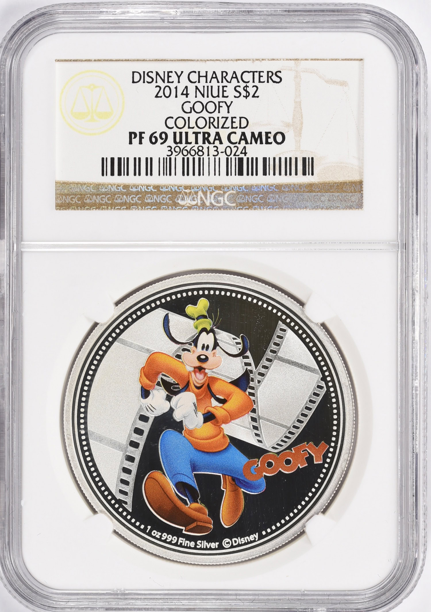 Niue 2014 Silver $2 Colorized Disney Characters - Goofy NGC Proof-69 UC ...