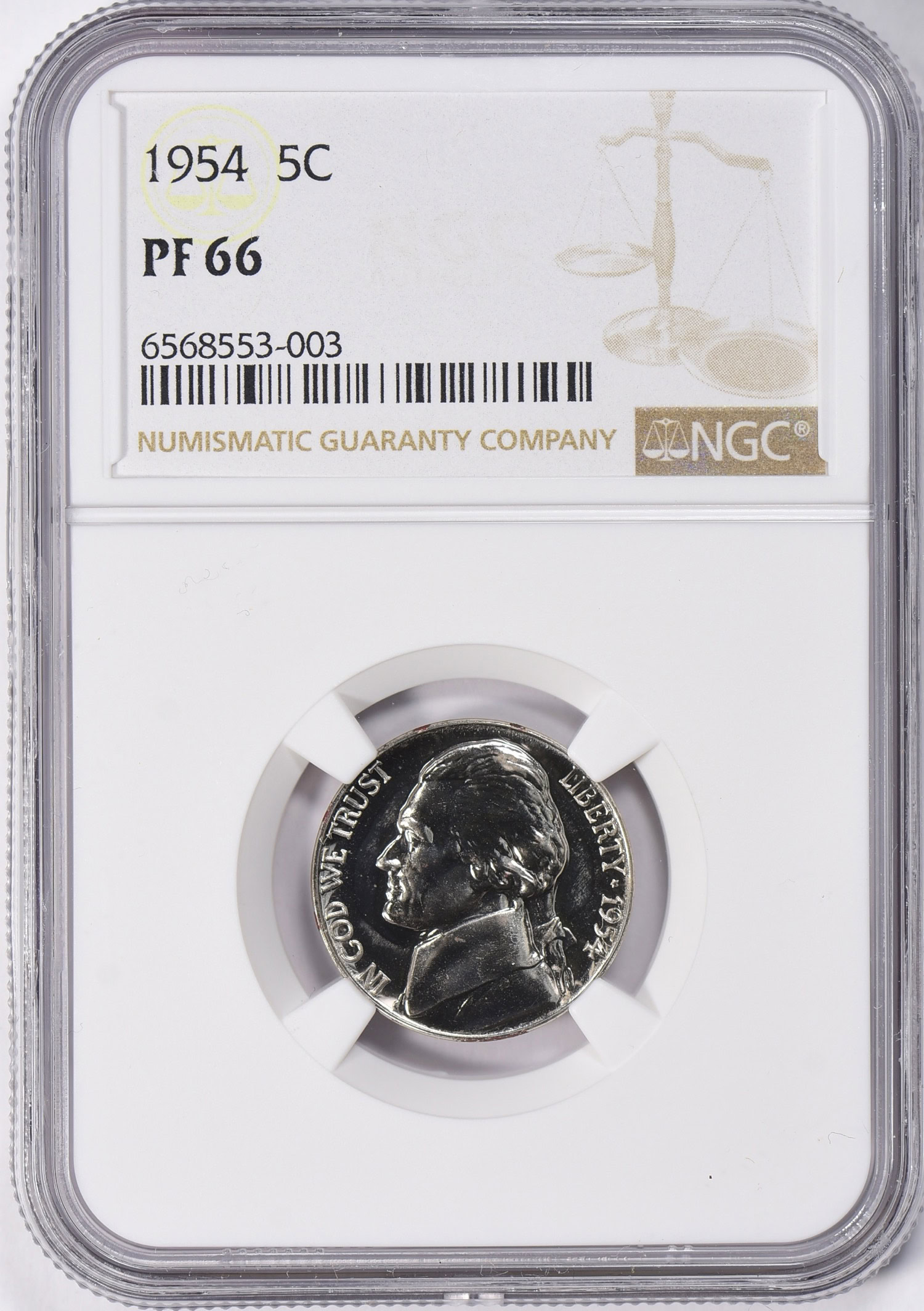 1954 Jefferson Nickel NGC Proof-66 (Item 1233055) | GreatCollections Coin Auctions