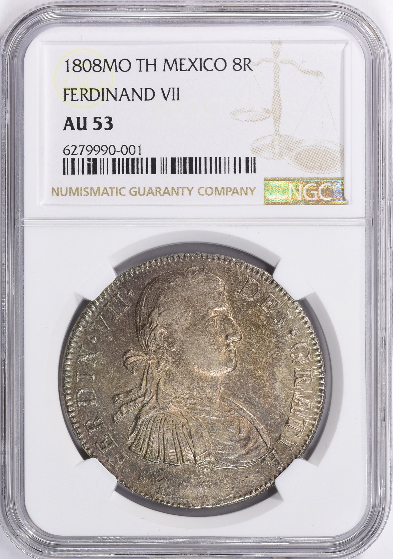 Mexico 1808-Mo TH Silver 8 Reales Ferdinand VII KM-110 NGC AU-53 (Item 1236746 ...