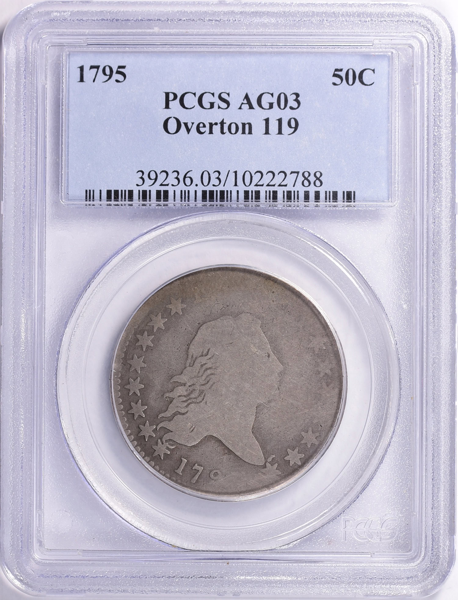 1795 Flowing Hair Half Dollar Overton 119 PCGS AG-03 (Item 1270043) | GreatCollections Coin Auctions