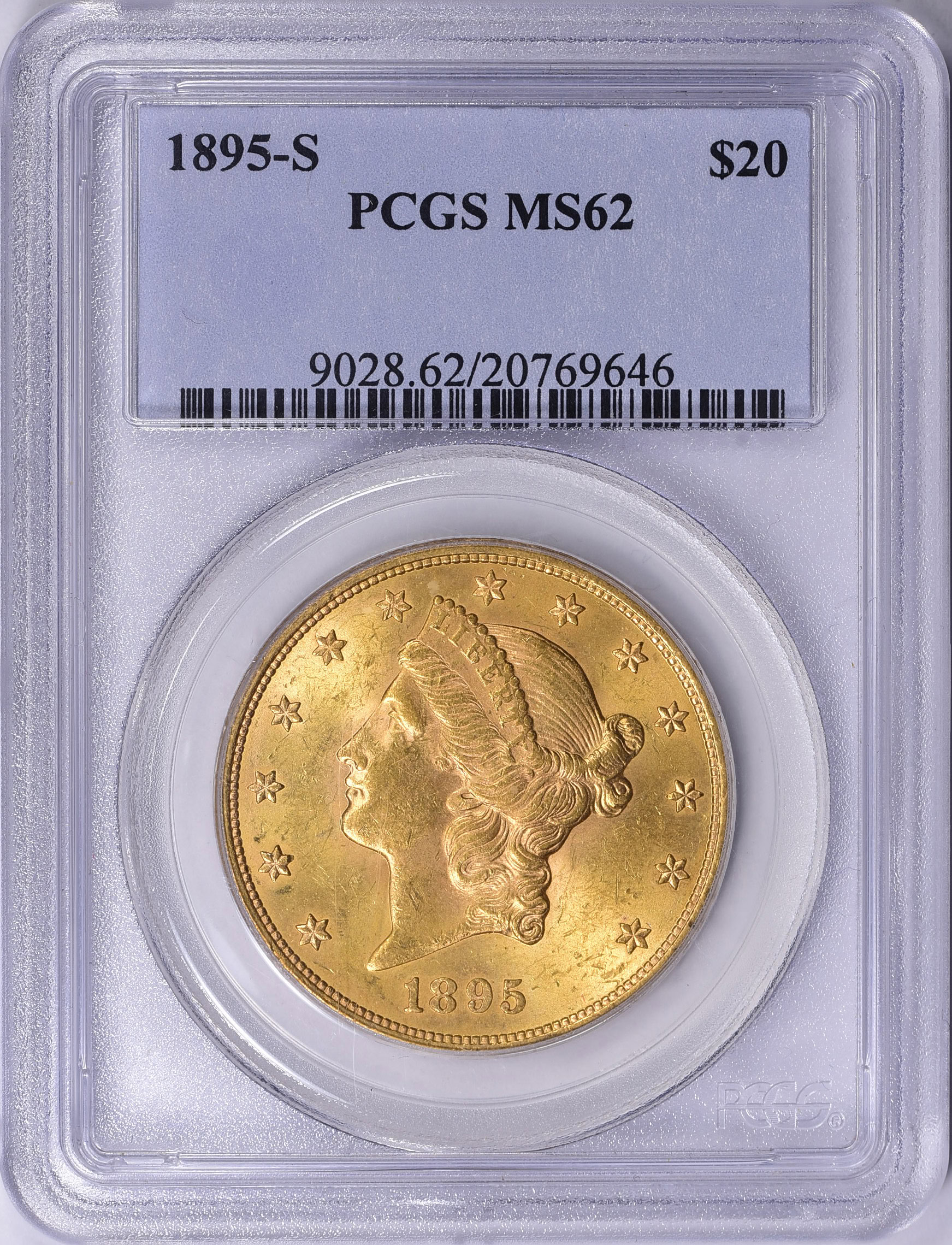 1895-S Liberty Gold Double Eagle PCGS MS-62 (Item 1290047) | GreatCollections Coin Auctions
