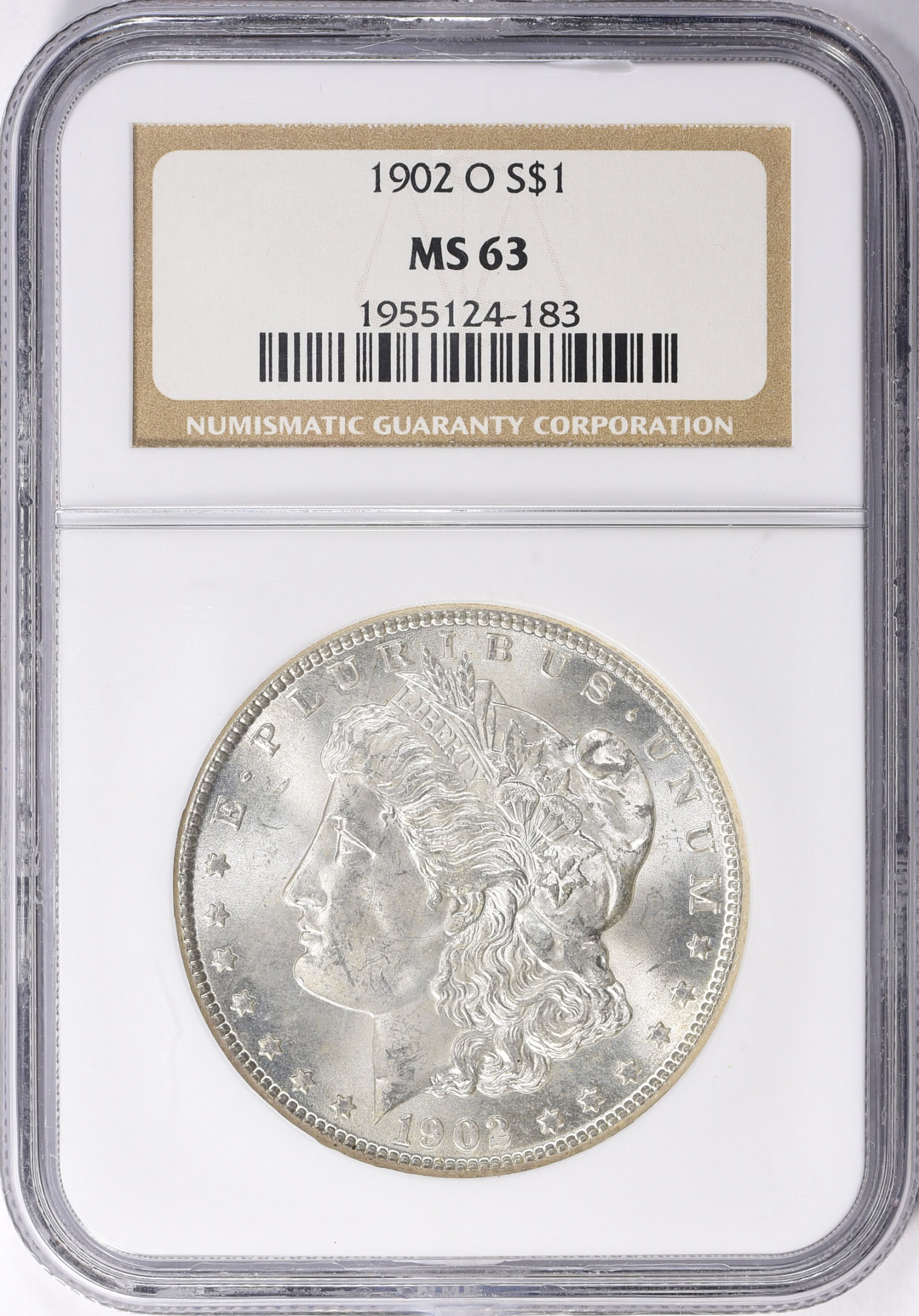 1902-O Morgan Silver Dollar NGC MS-63 (Item 1331126) | GreatCollections Coin Auctions