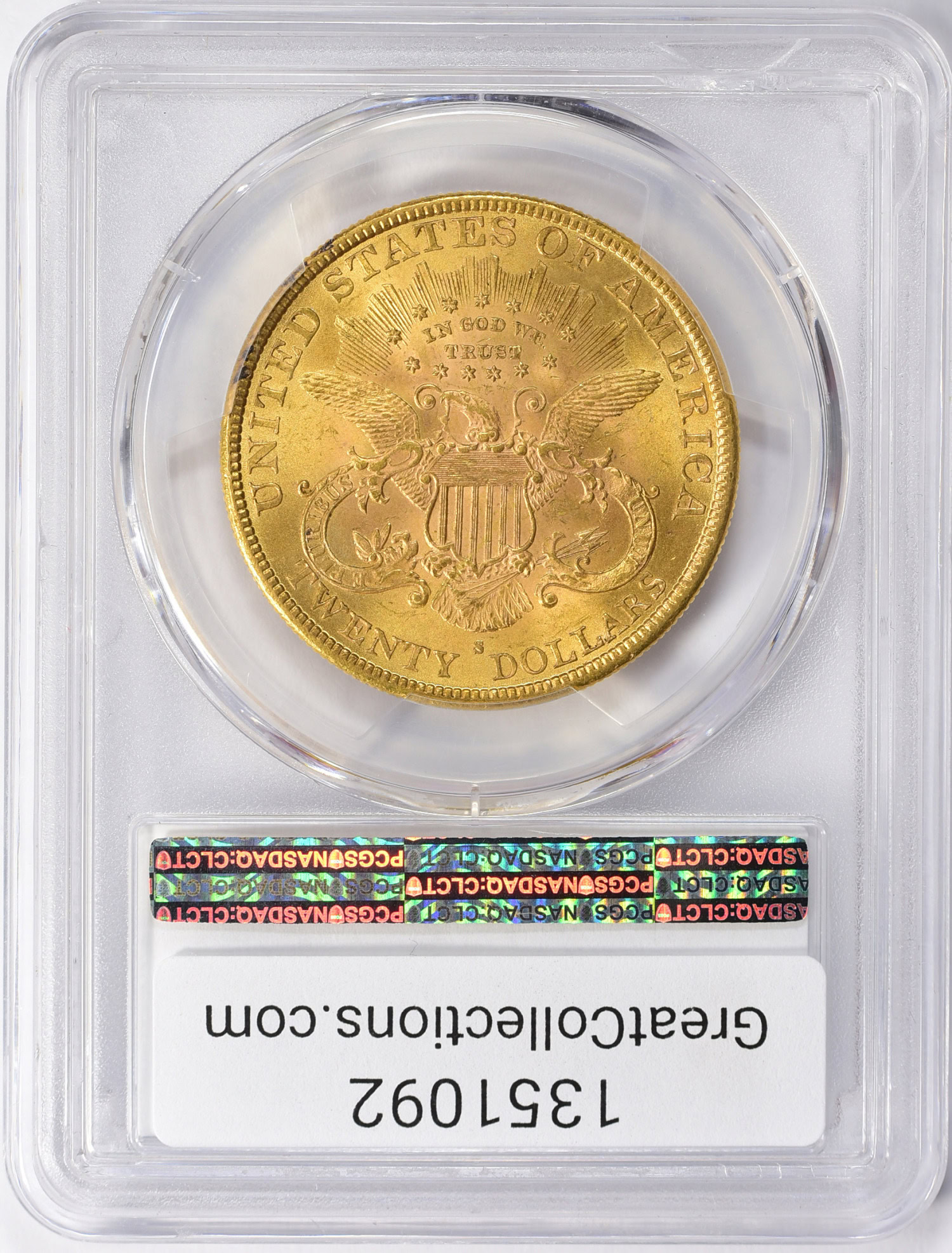 1891-S Liberty Gold Double Eagle PCGS MS-64 (CAC Green) (Item 1351092) | GreatCollections Coin ...