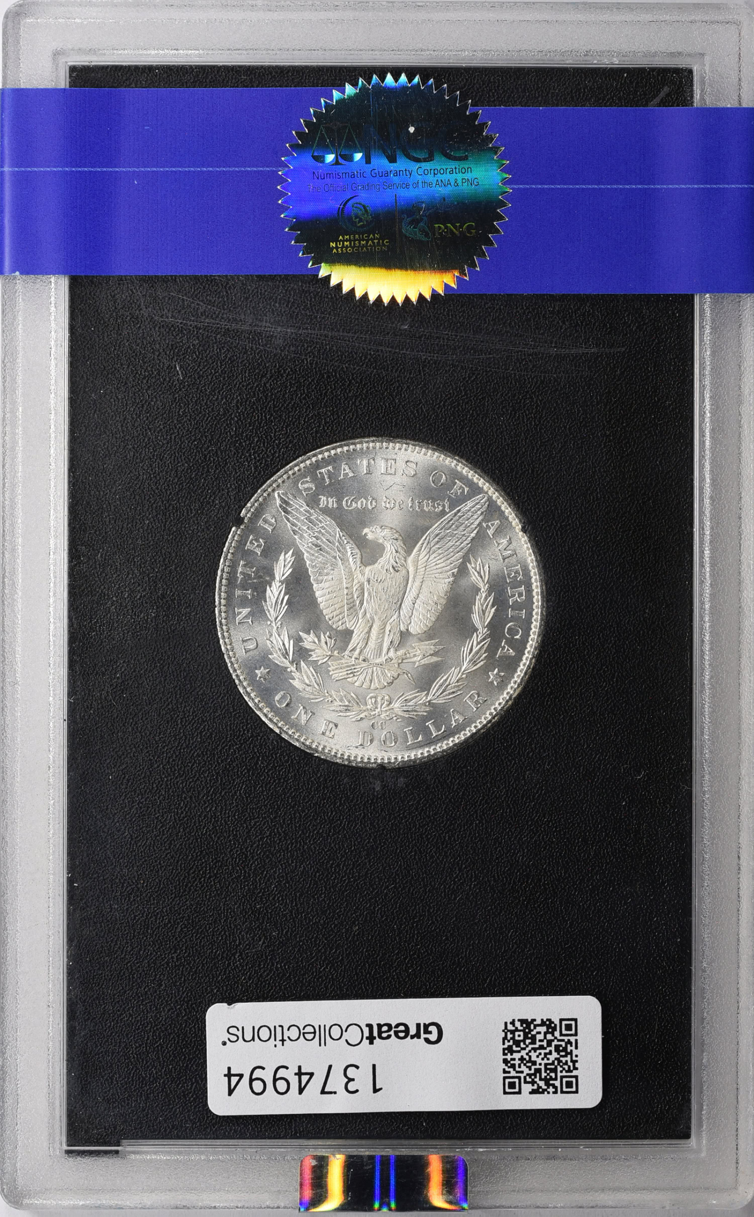 1882-CC Morgan Silver Dollar NGC MS-66+ (CAC Green) (GSA Holder) (Item 1374994 ...