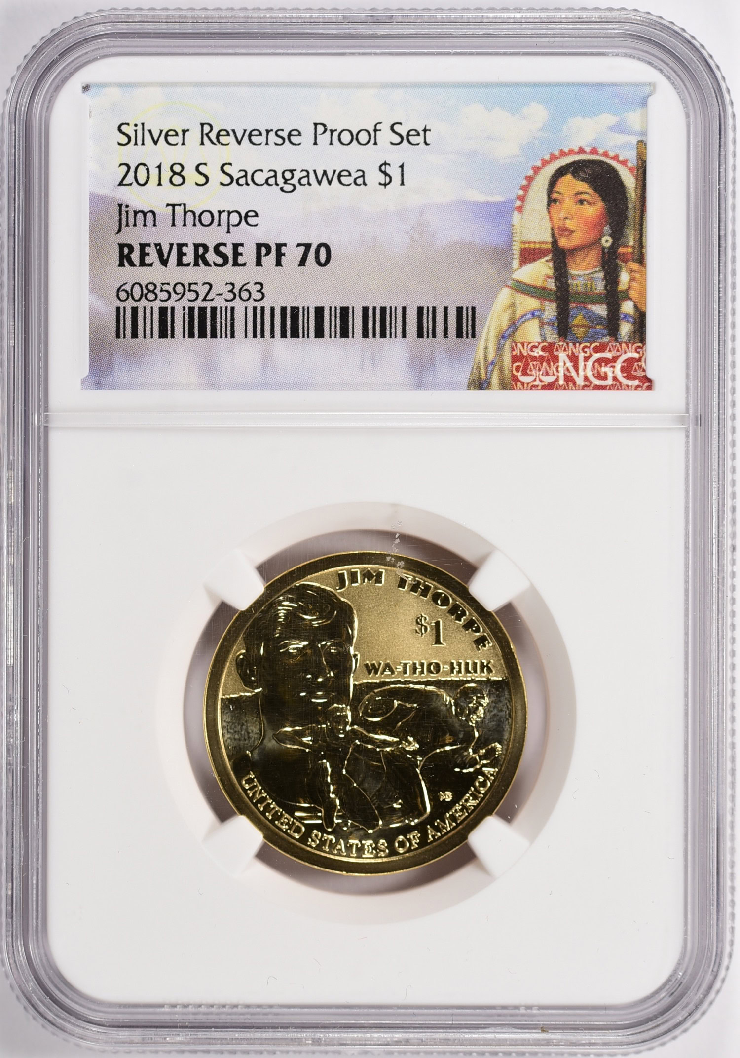 2018-S Sacagawea Dollar Reverse Proof (From the Silver Reverse Proof ...