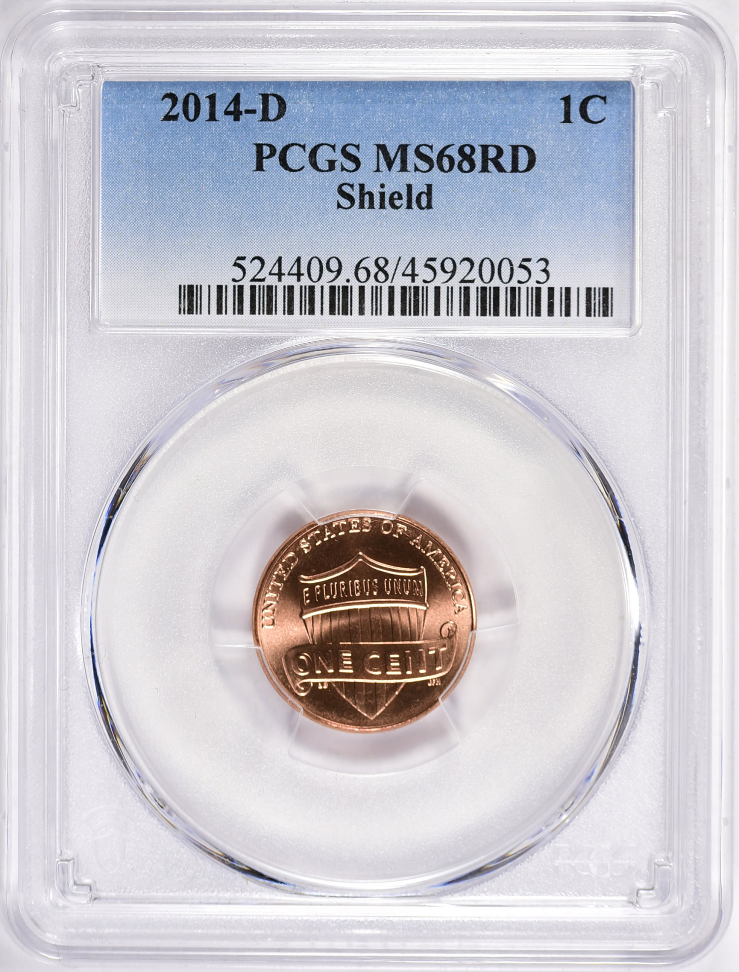 2014-D Lincoln Cent Shield PCGS MS-68 (Item 1399947) | GreatCollections ...