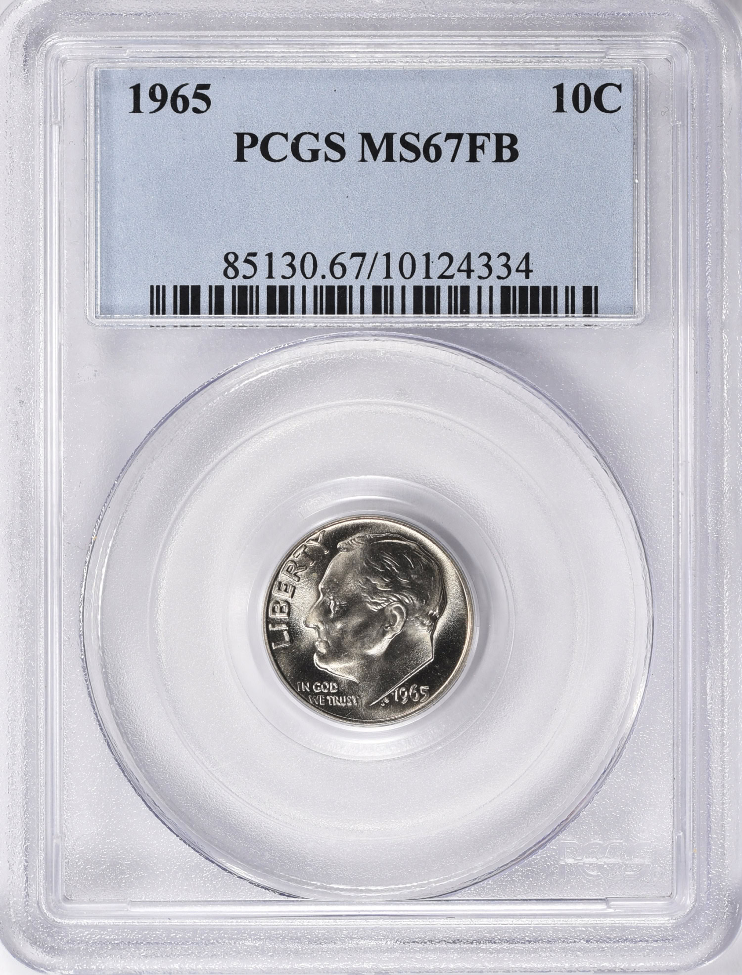 1965 Roosevelt Dime PCGS MS-67 FB (Item 1405717) | GreatCollections ...