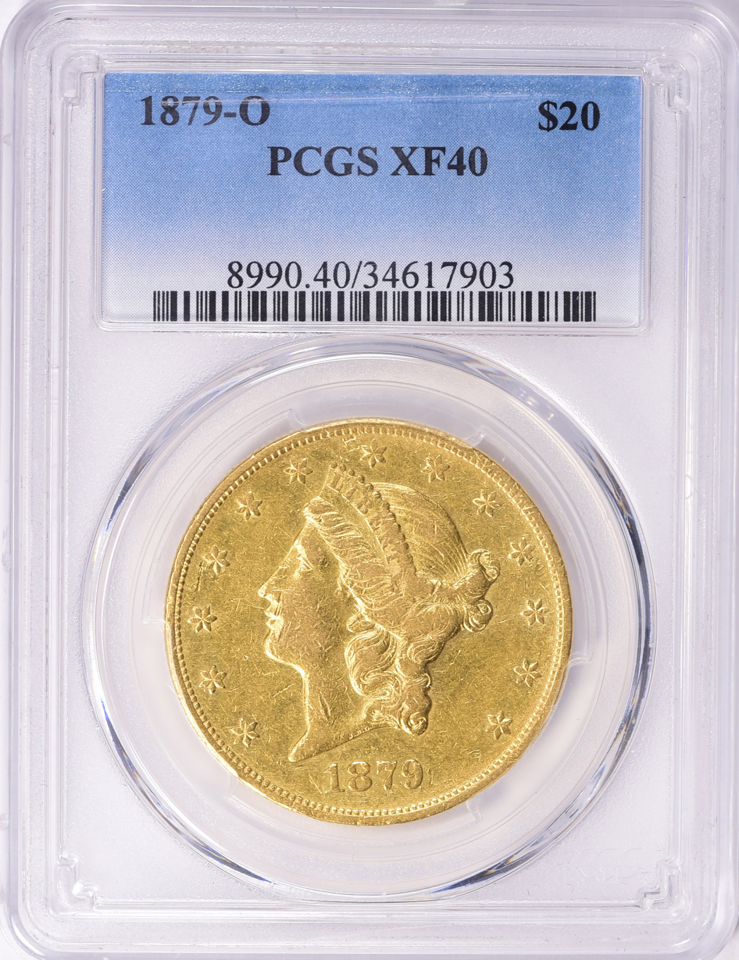 1879-O Liberty Gold Double Eagle PCGS XF-40 (Item 1432065) | GreatCollections Coin Auctions