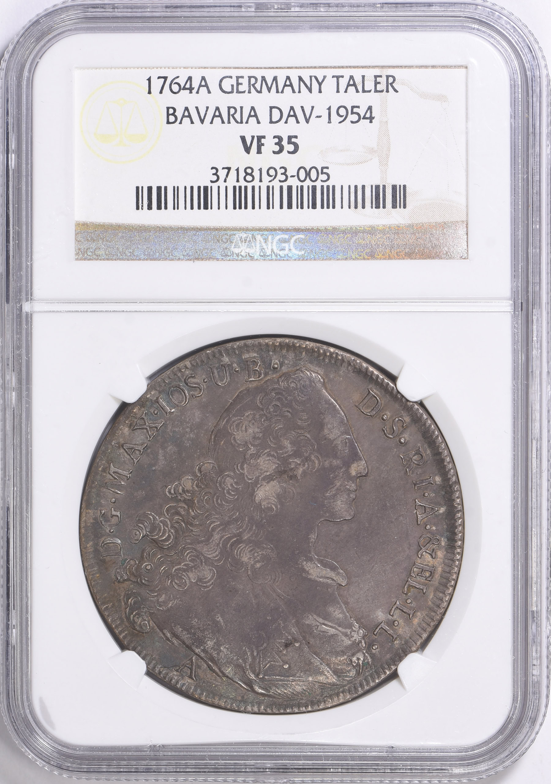 Germany - Bavaria 1764-A Silver Thaler KM-519.2 NGC VF-35 (Item 1432272) | GreatCollections Coin ...