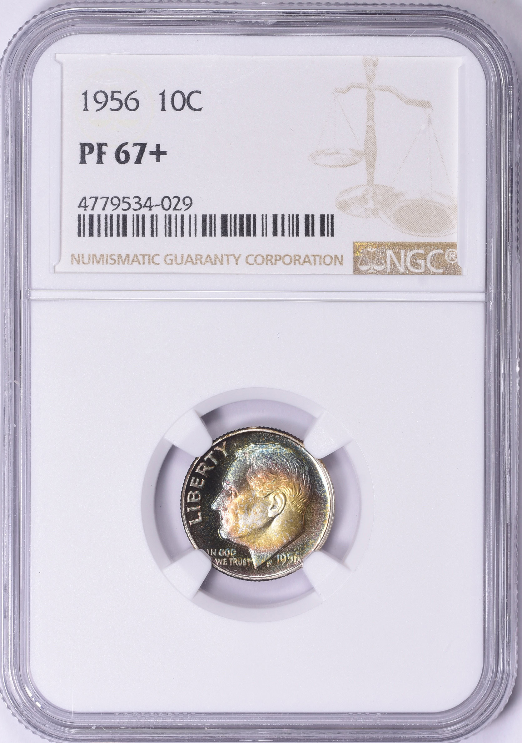 1956 Roosevelt Dime NGC Proof-67+ (Toned) (Item 1496245 ...