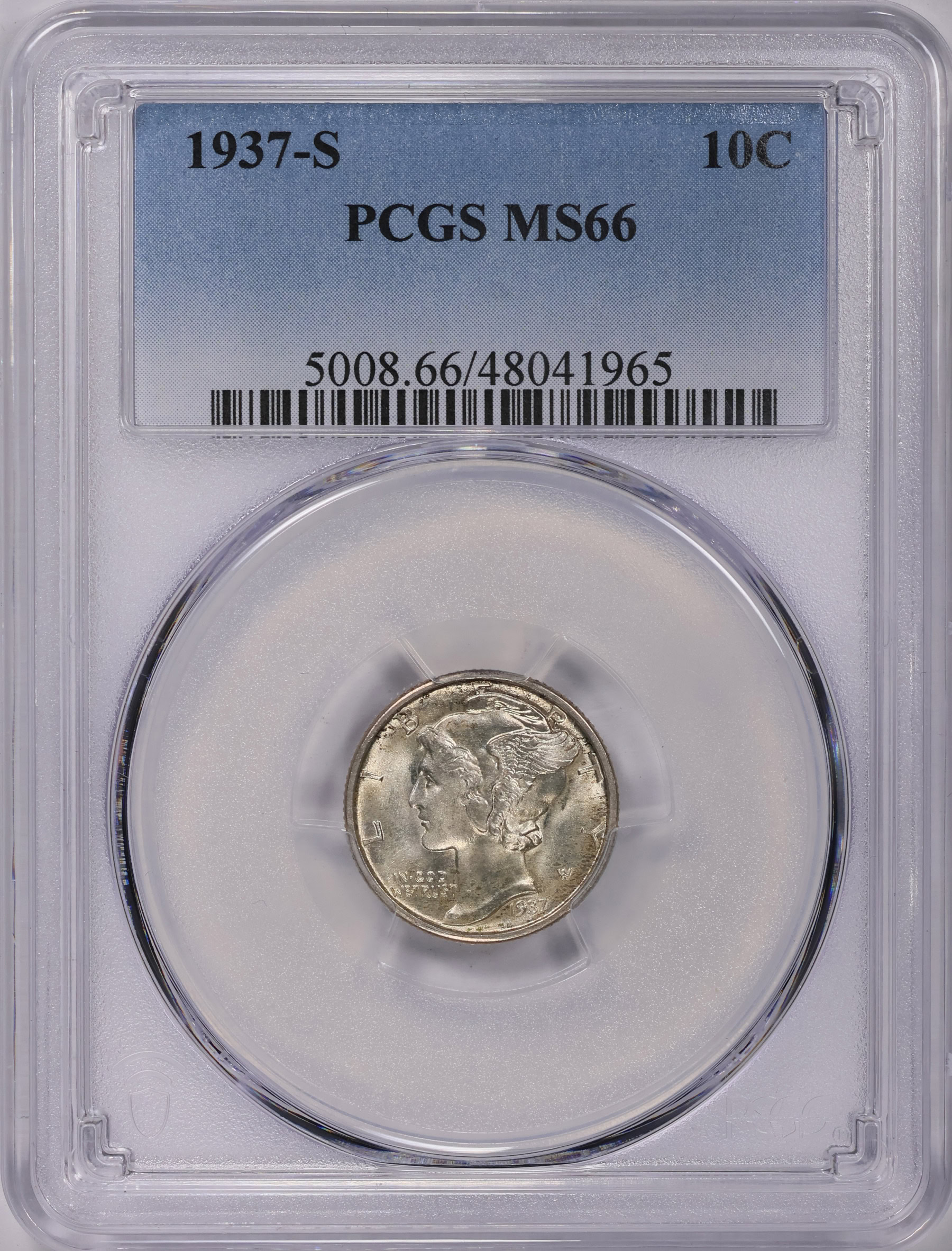 1937-S Mercury Dime PCGS MS-66 (Item 1510485) | GreatCollections Coin Auctions