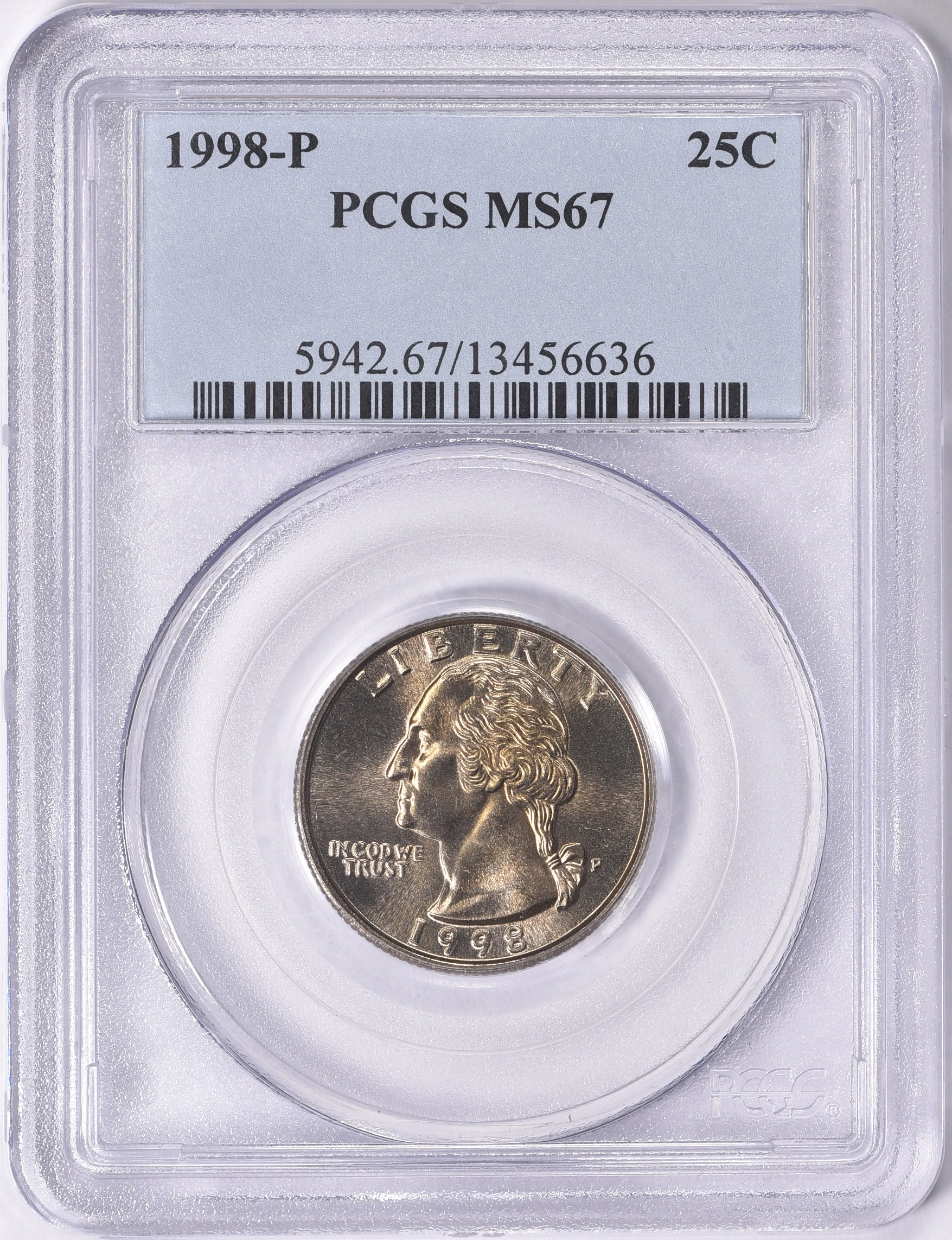 1998-P Washington Quarter PCGS MS-67 (Toned) (Item 1557614 ...