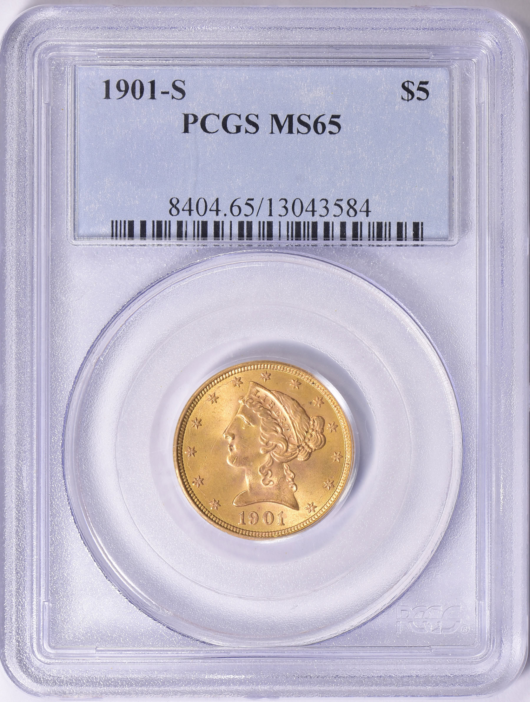1901-S Liberty Gold Half Eagle PCGS MS-65 (Item 1559781) | GreatCollections Coin Auctions