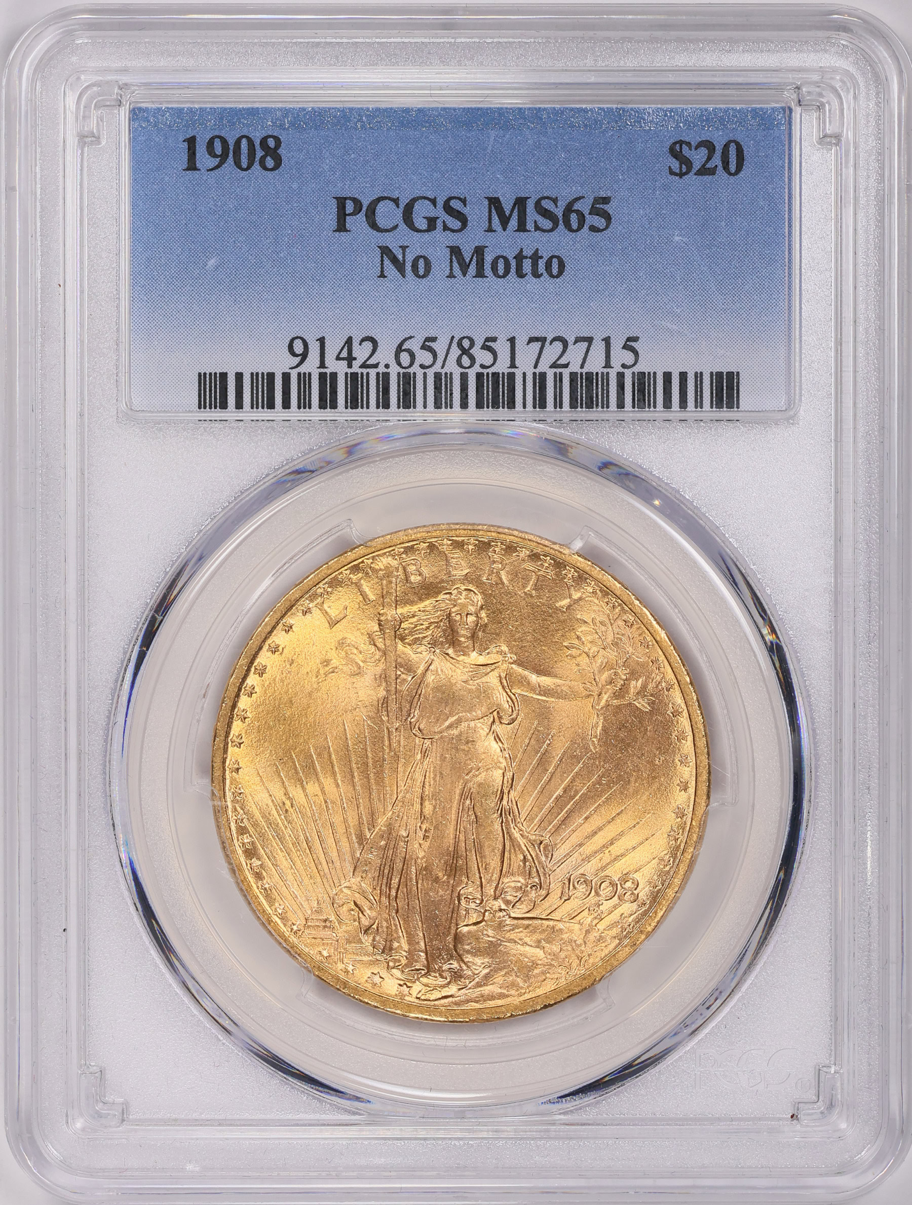 1908 Saint-Gaudens Gold Double Eagle No Motto PCGS MS-65 (Item 1565477 ...