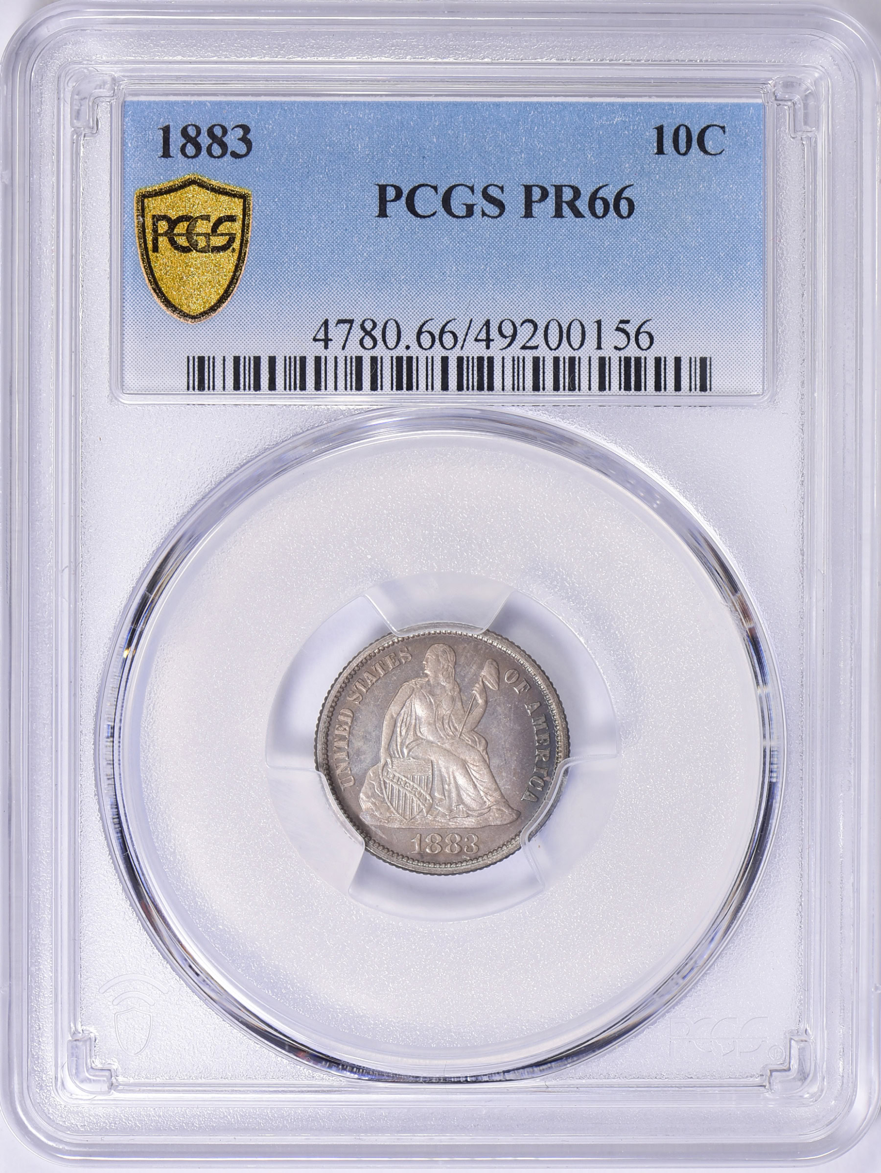 1883 Seated Liberty Dime PCGS Proof-66 (Toned) (Item 1577199 ...
