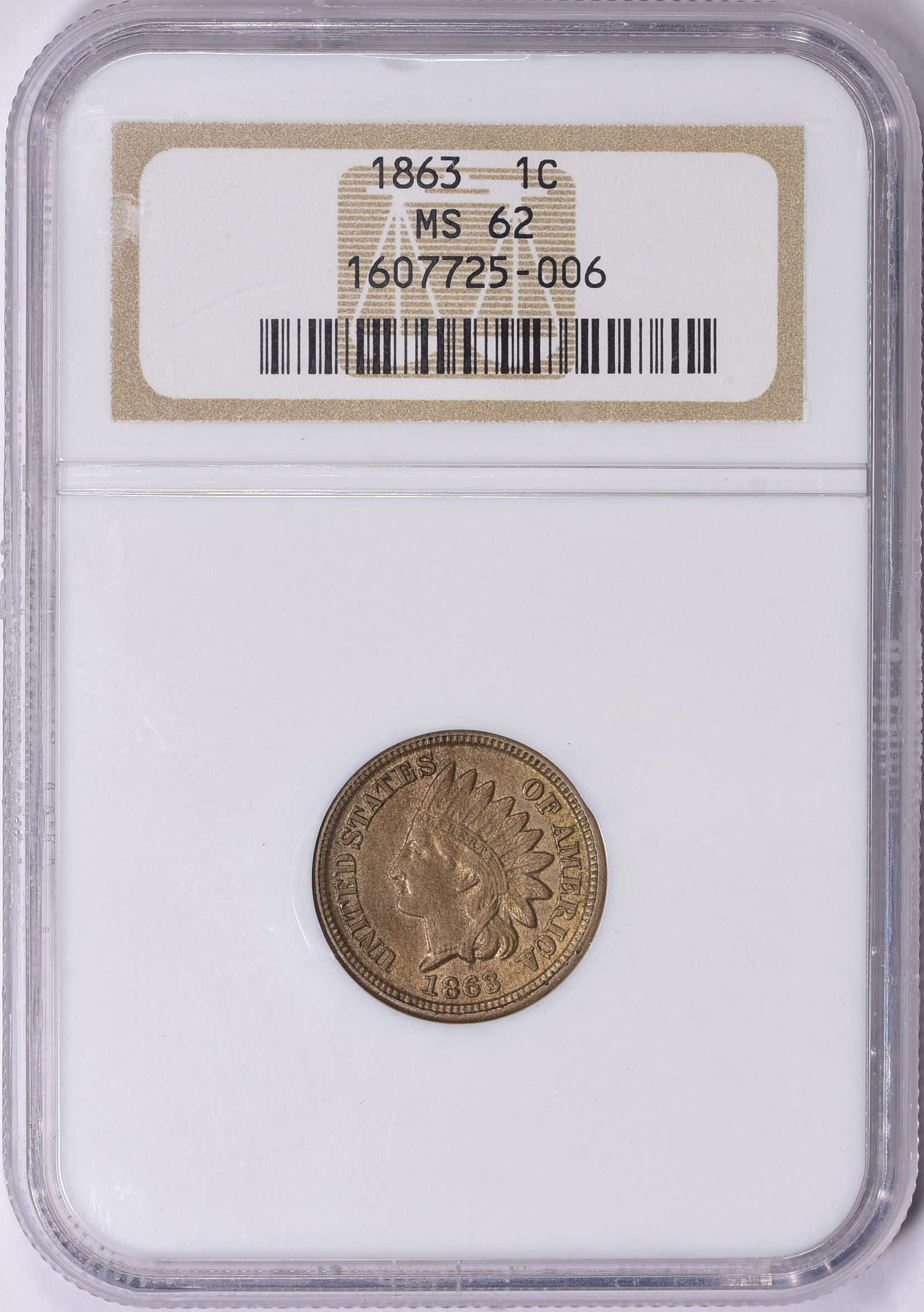 1863 Indian Cent NGC MS-62 (Item 1577452) | GreatCollections Coin Auctions