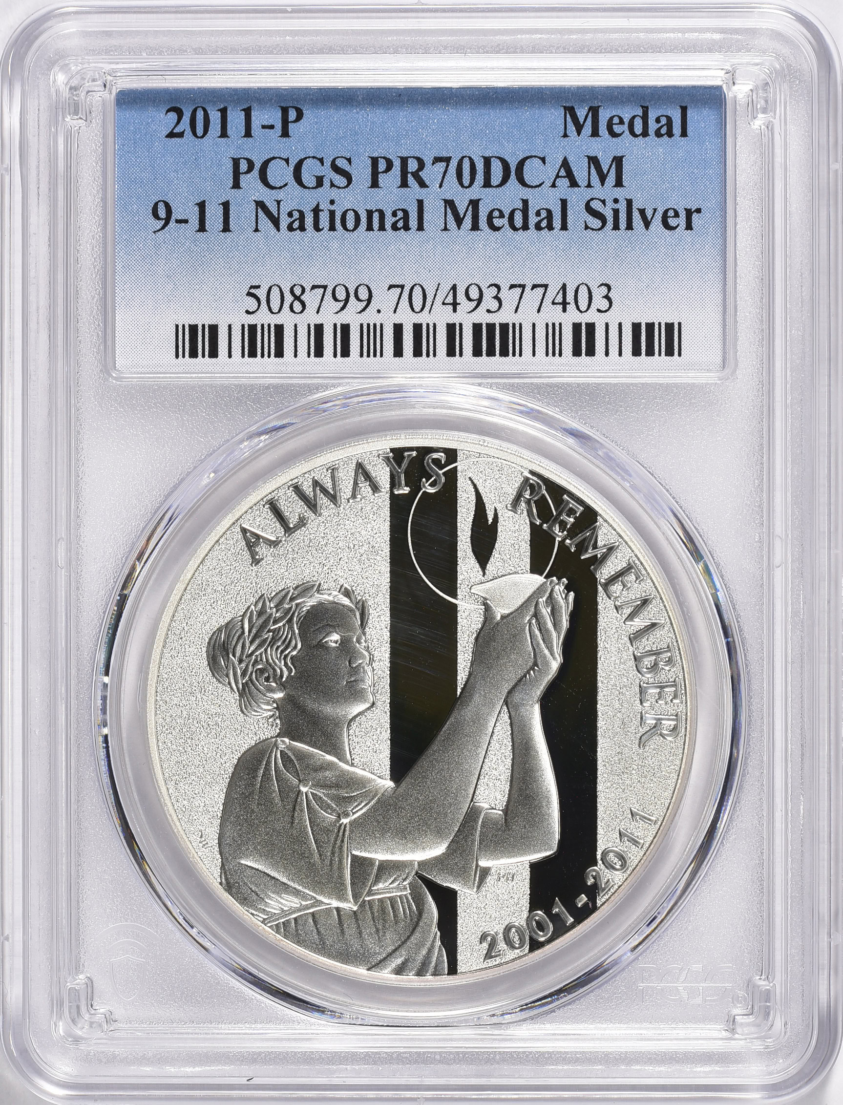 2011-P 9-11 National Silver Medal PCGS Proof-70 DCAM (Item 1579753 ...