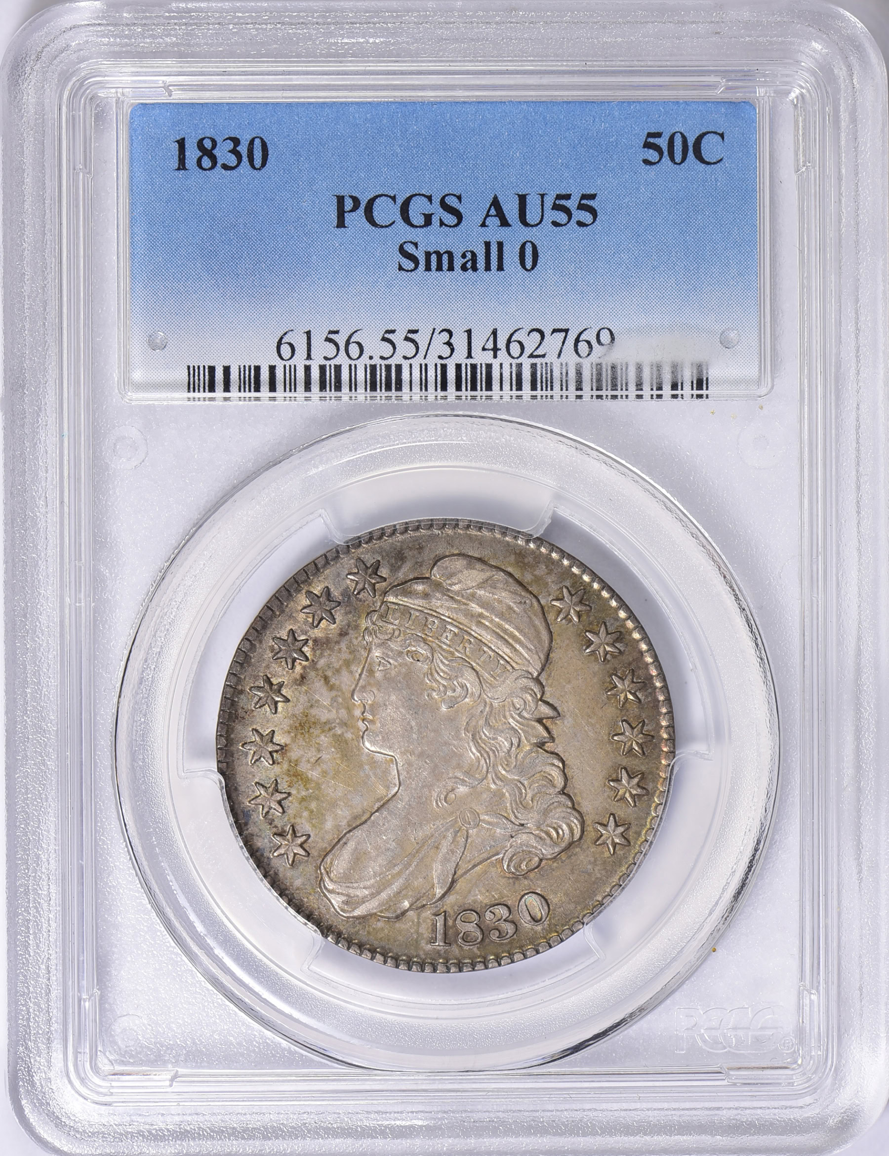 1830 Capped Bust Half Dollar Small 0 PCGS AU-55 (Toned) (Item 1583888 ...