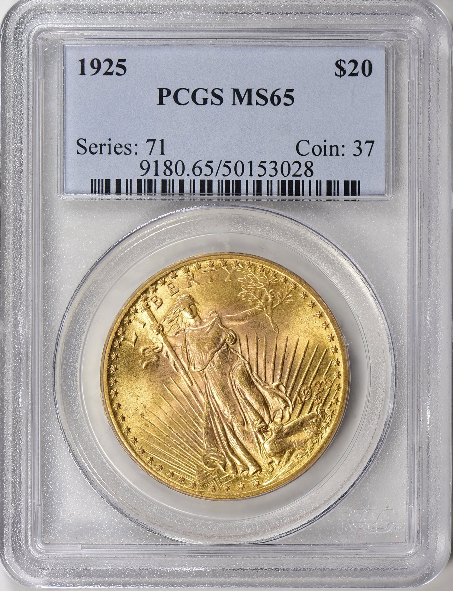 1925 Saint-Gaudens Gold Double Eagle PCGS MS-65 (Item 1585887) | GreatCollections Coin Auctions
