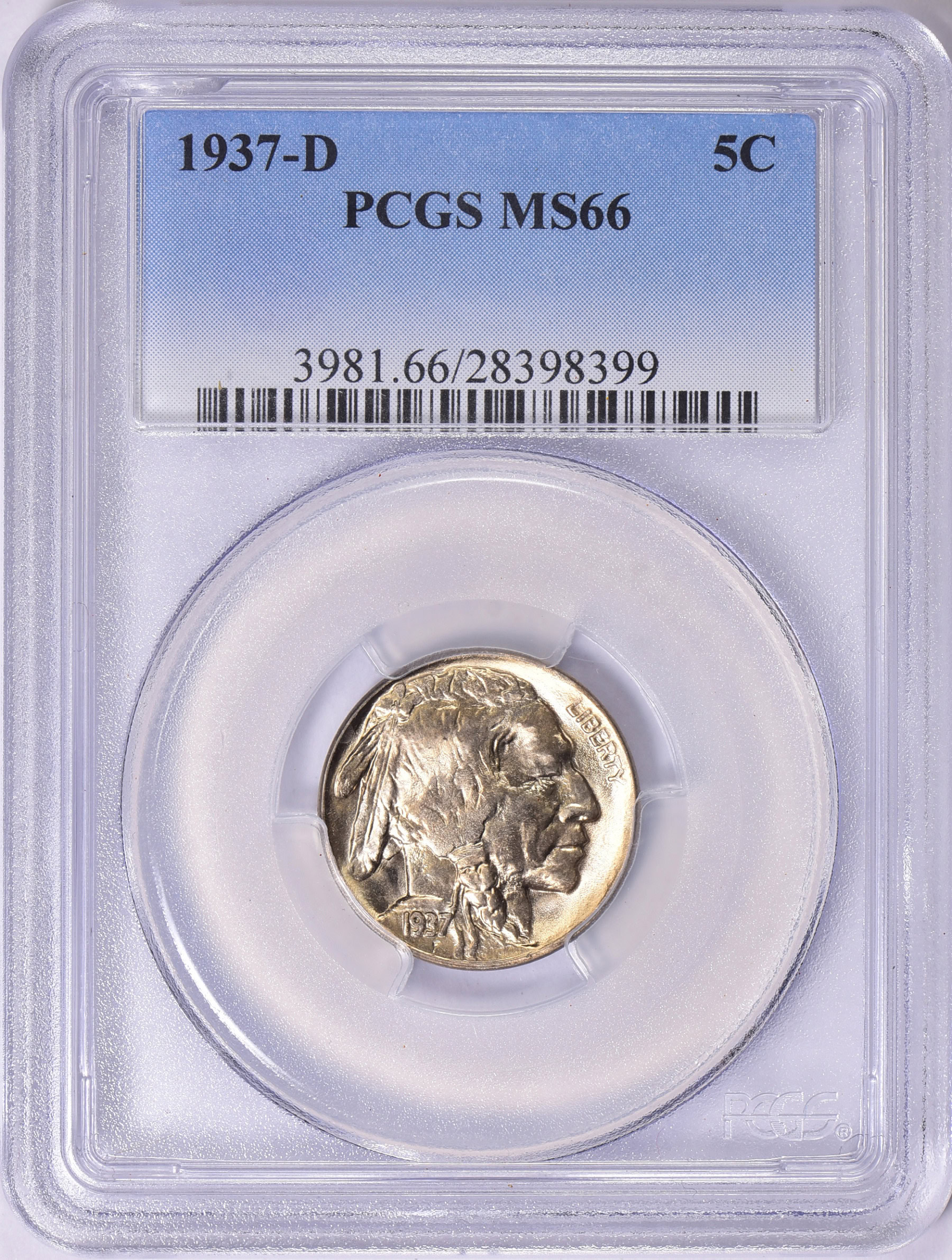 1937-D Buffalo Nickel PCGS MS-66 (Item 1586459) | GreatCollections Coin Auctions