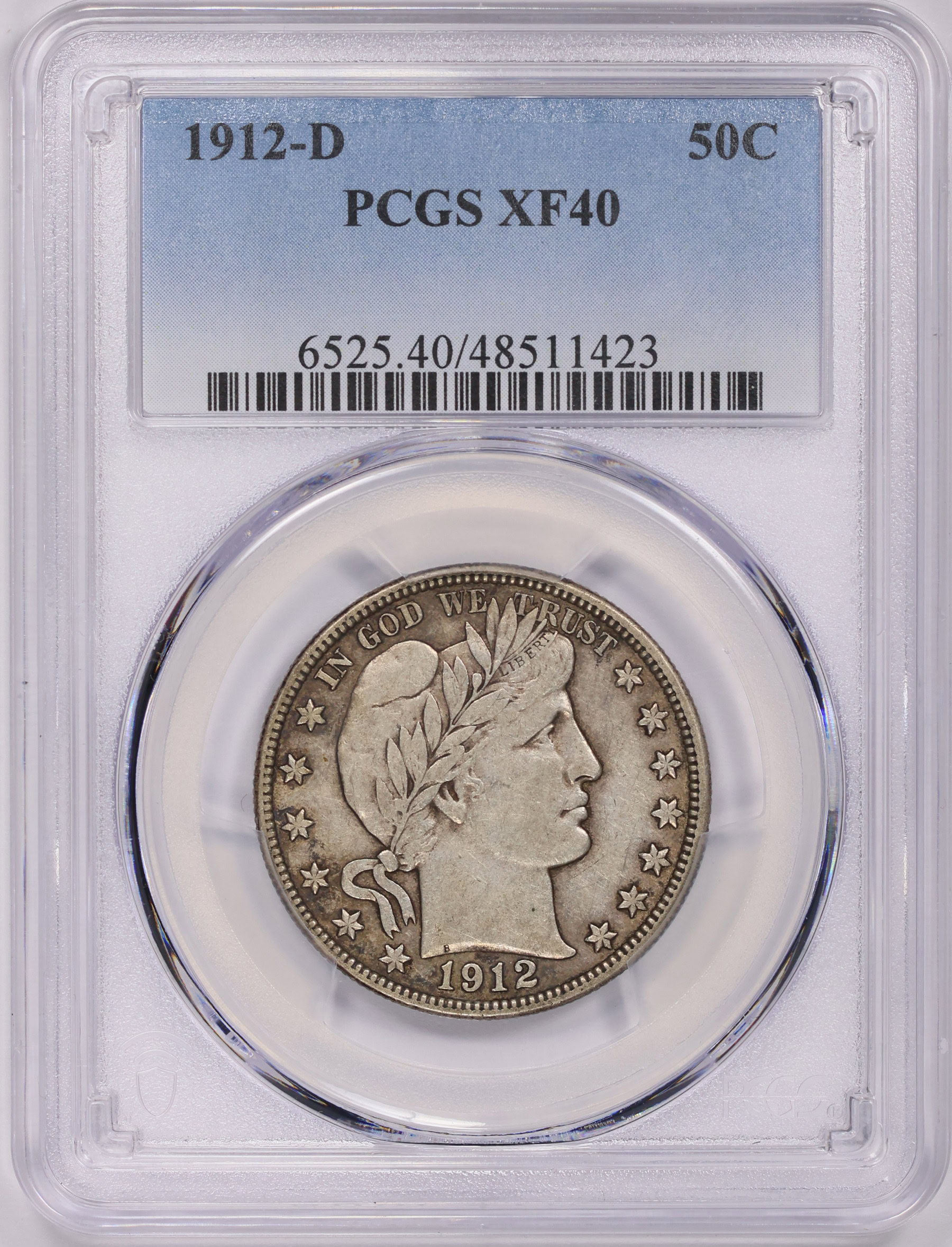 1912-D Barber Half Dollar PCGS XF-40 (Item 1586858) | GreatCollections Coin Auctions