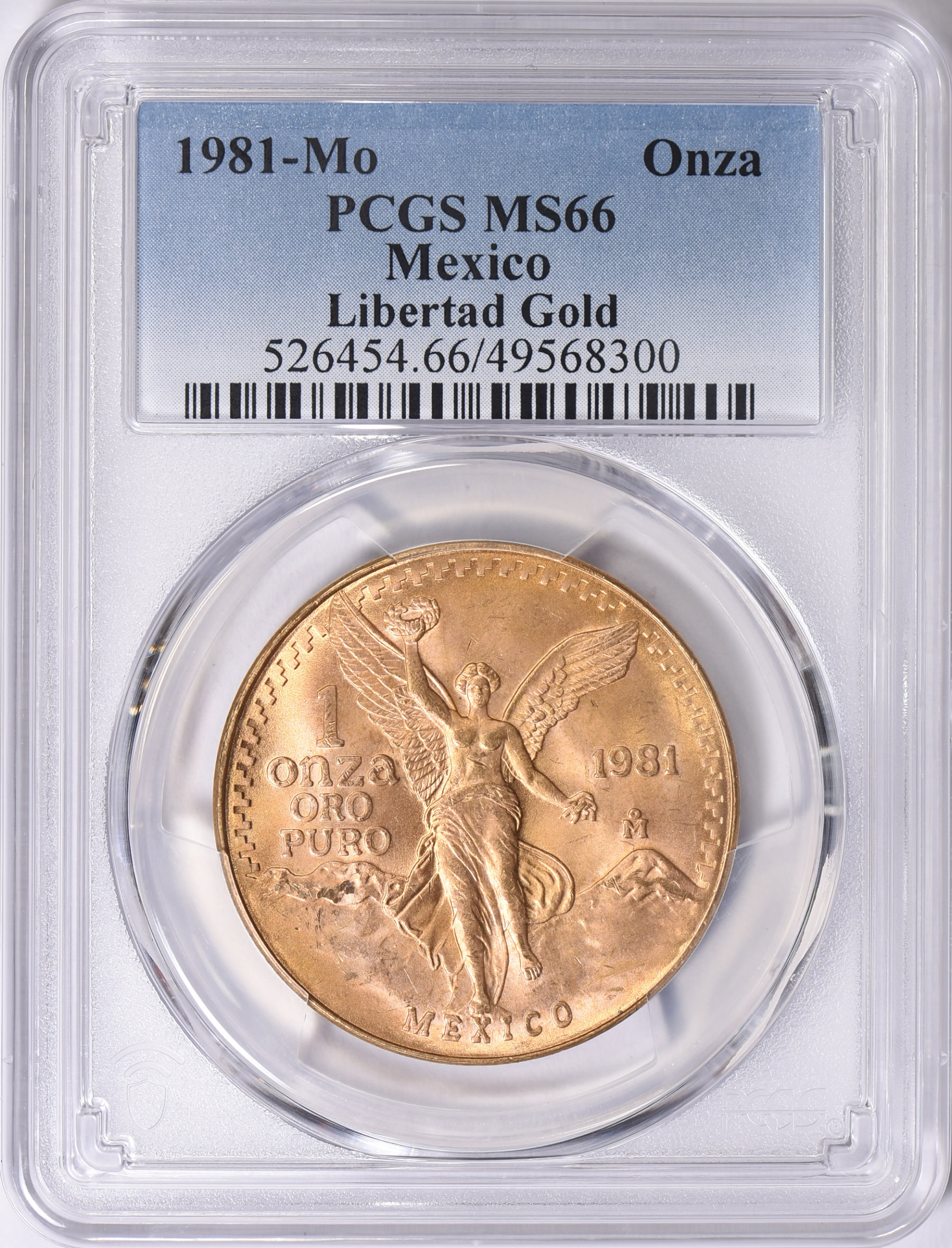 Mexico 1981-Mo Gold Onza Libertad KM-489 PCGS MS-66 (AGW = 0.999 oz.) (Item 1587835 ...