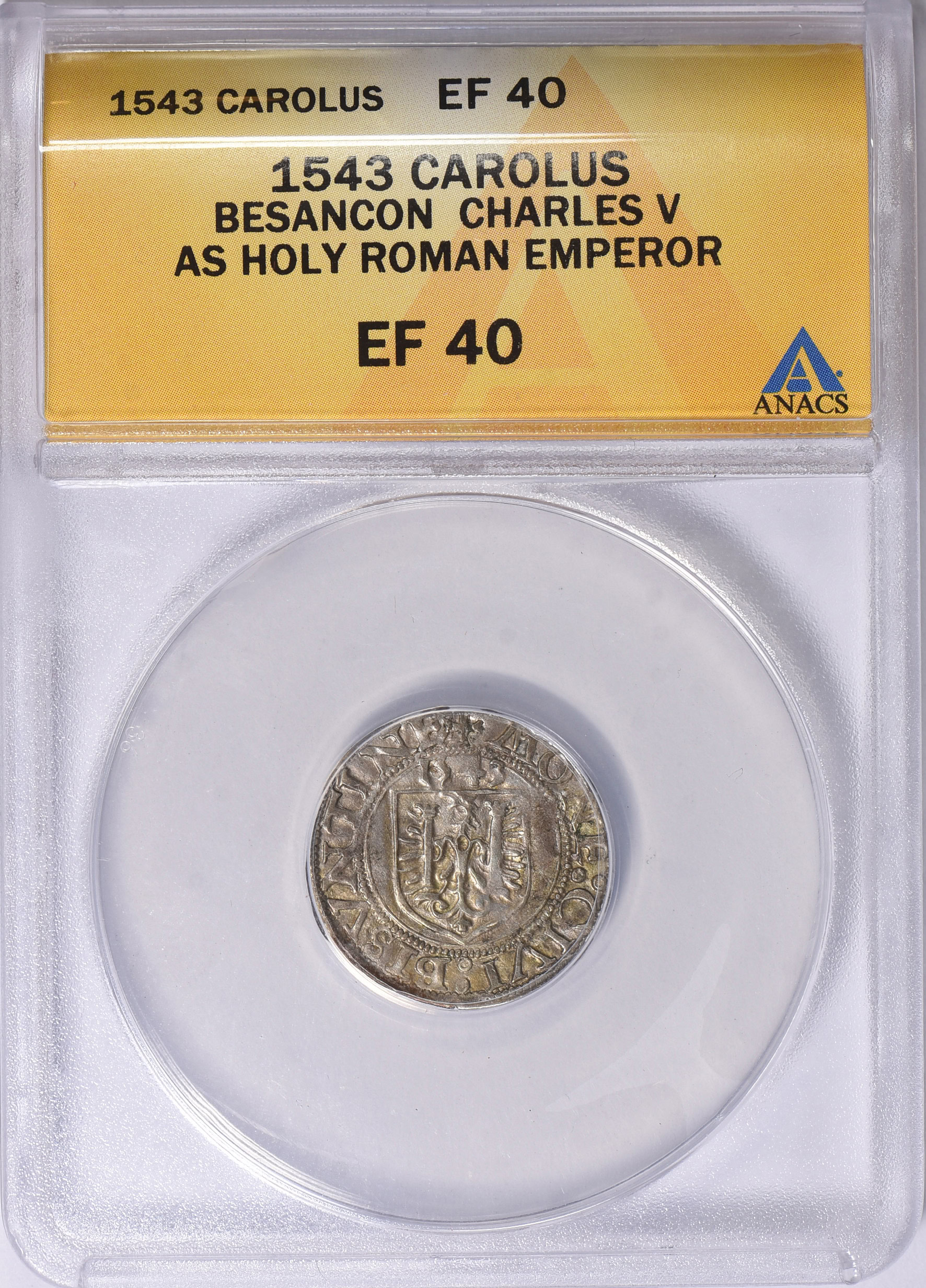 Germany - Besancon 1543 Silver Carolus of Charles V ANACS XF-40 (Item ...