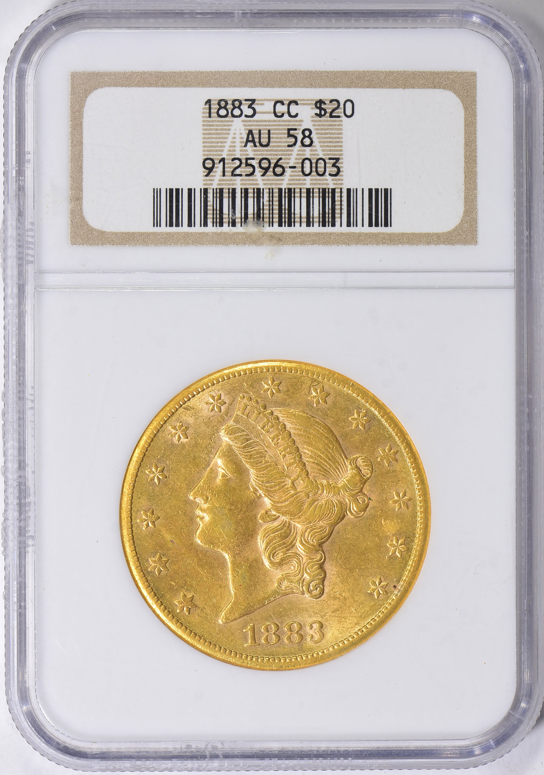 1883-CC Liberty Gold Double Eagle NGC AU-58 (Item 1595840) | GreatCollections Coin Auctions