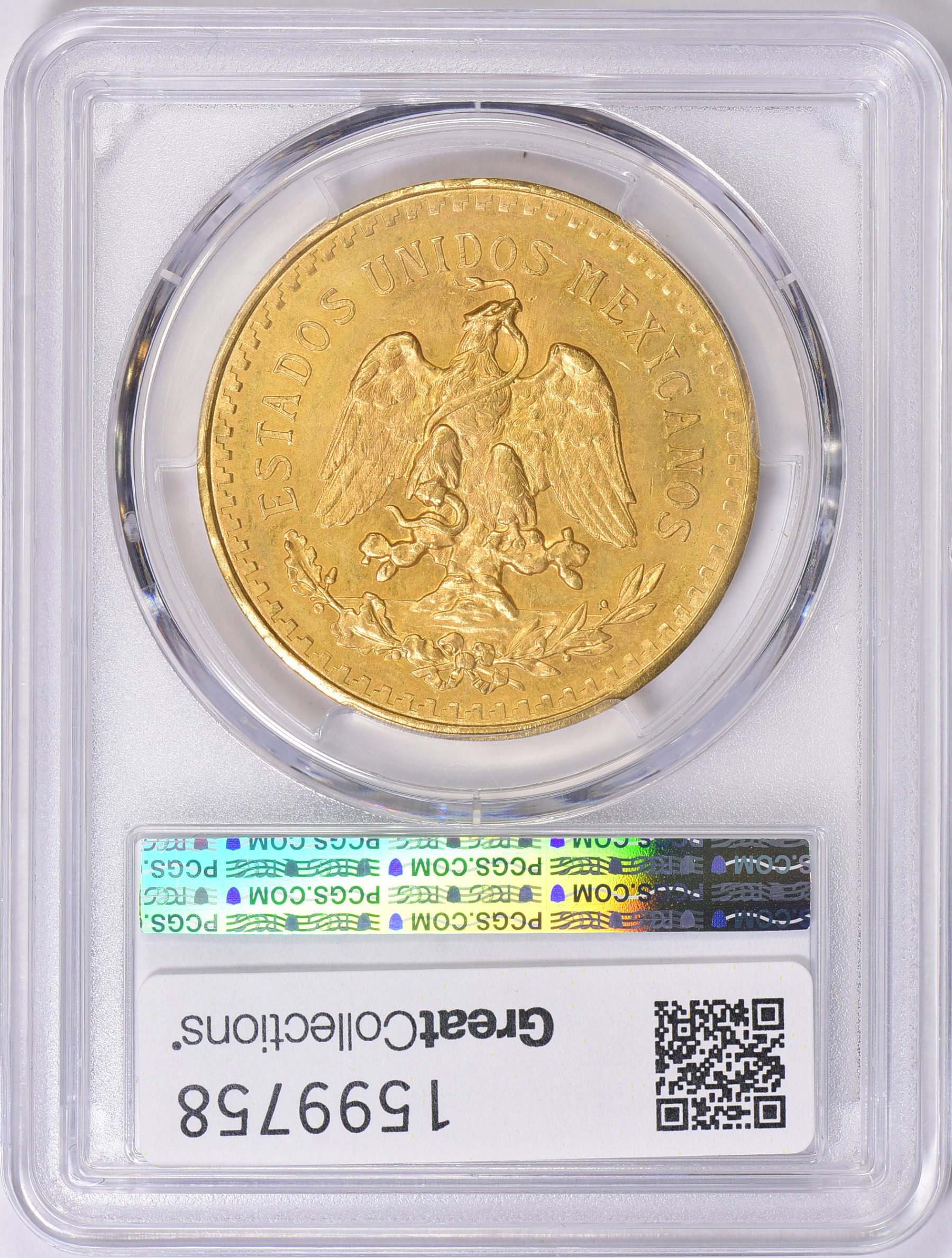 Mexico 1930 Gold 50 Pesos KM-481 PCGS MS-63 (AGW = 1.2057 Oz.) (Item 1599758) | GreatCollections ...