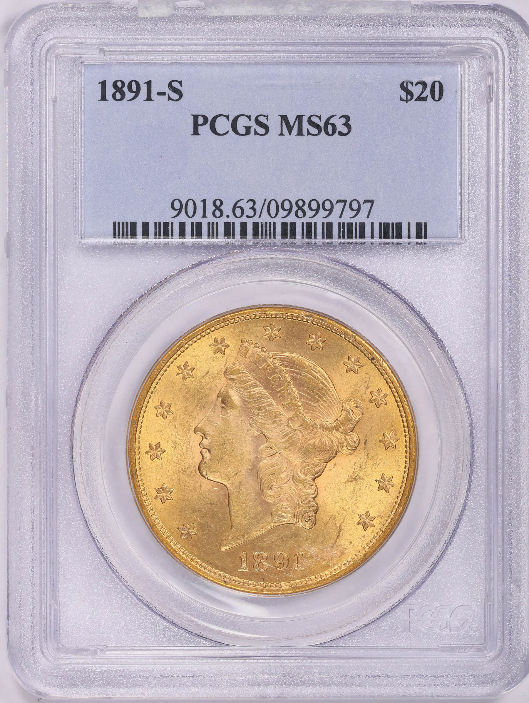 1891-S Liberty Gold Double Eagle PCGS MS-63 (Item 1599908 ...