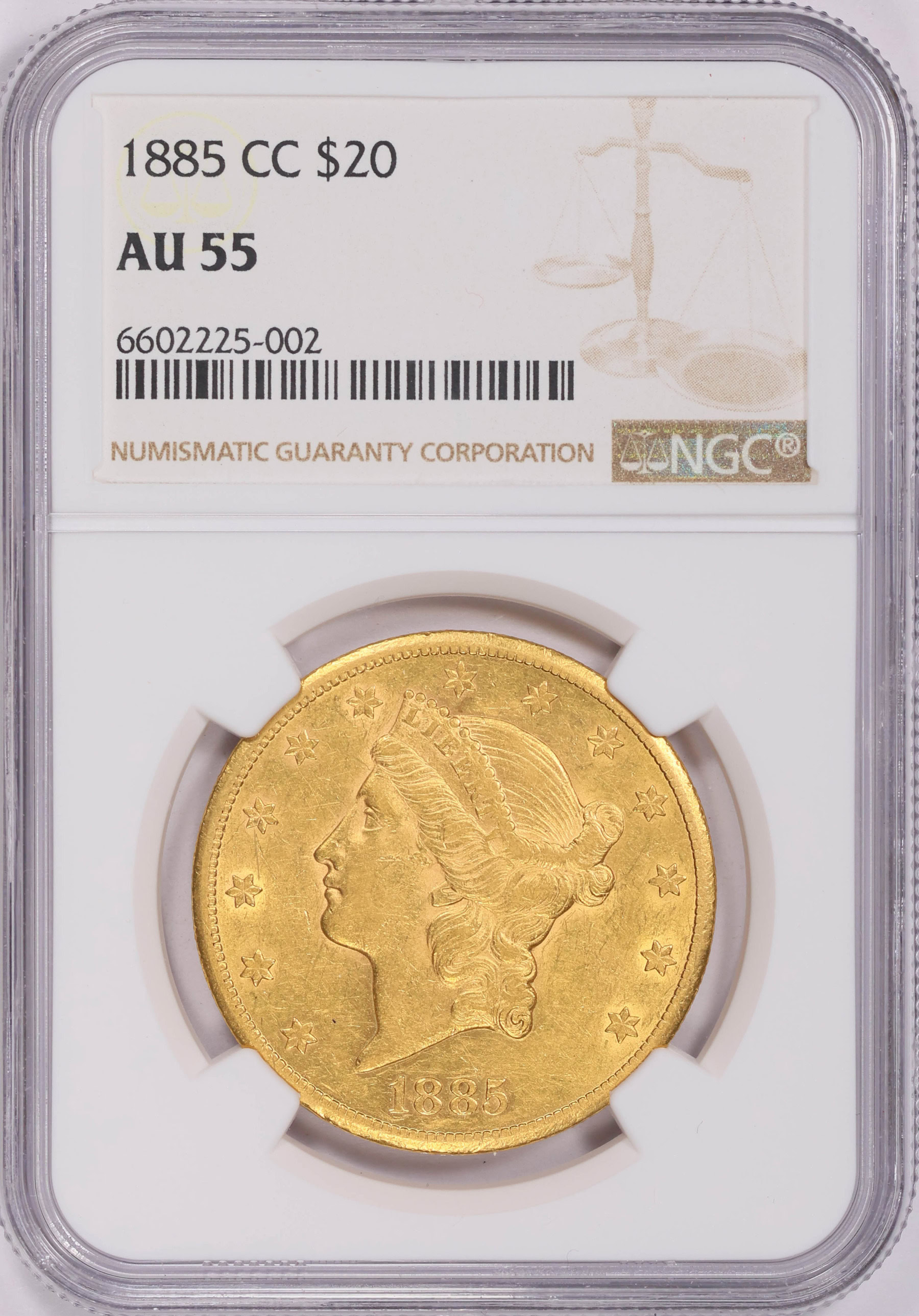 1885-CC Liberty Gold Double Eagle NGC AU-55 (Item 1599941 ...