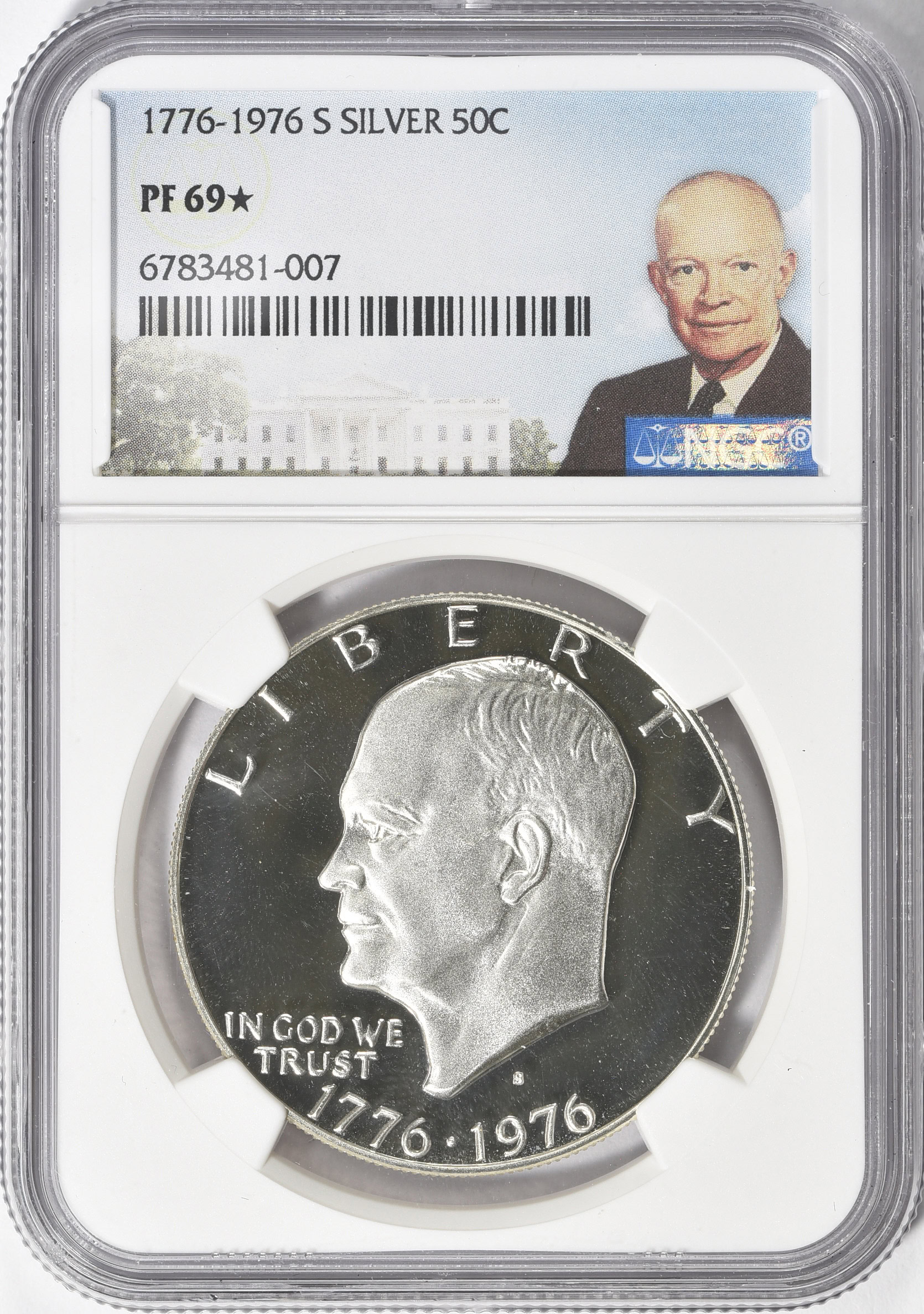 1976-S Eisenhower Dollar Silver NGC Proof-69 ★ (Eisenhower Label) (Item 1601000 ...