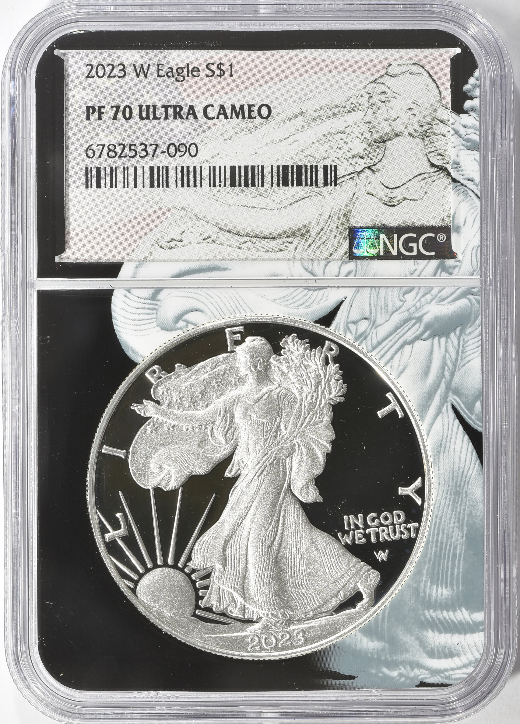 2023-W $1 Silver Eagle NGC Proof-70 UC (Silver Eagle Frame Holder ...