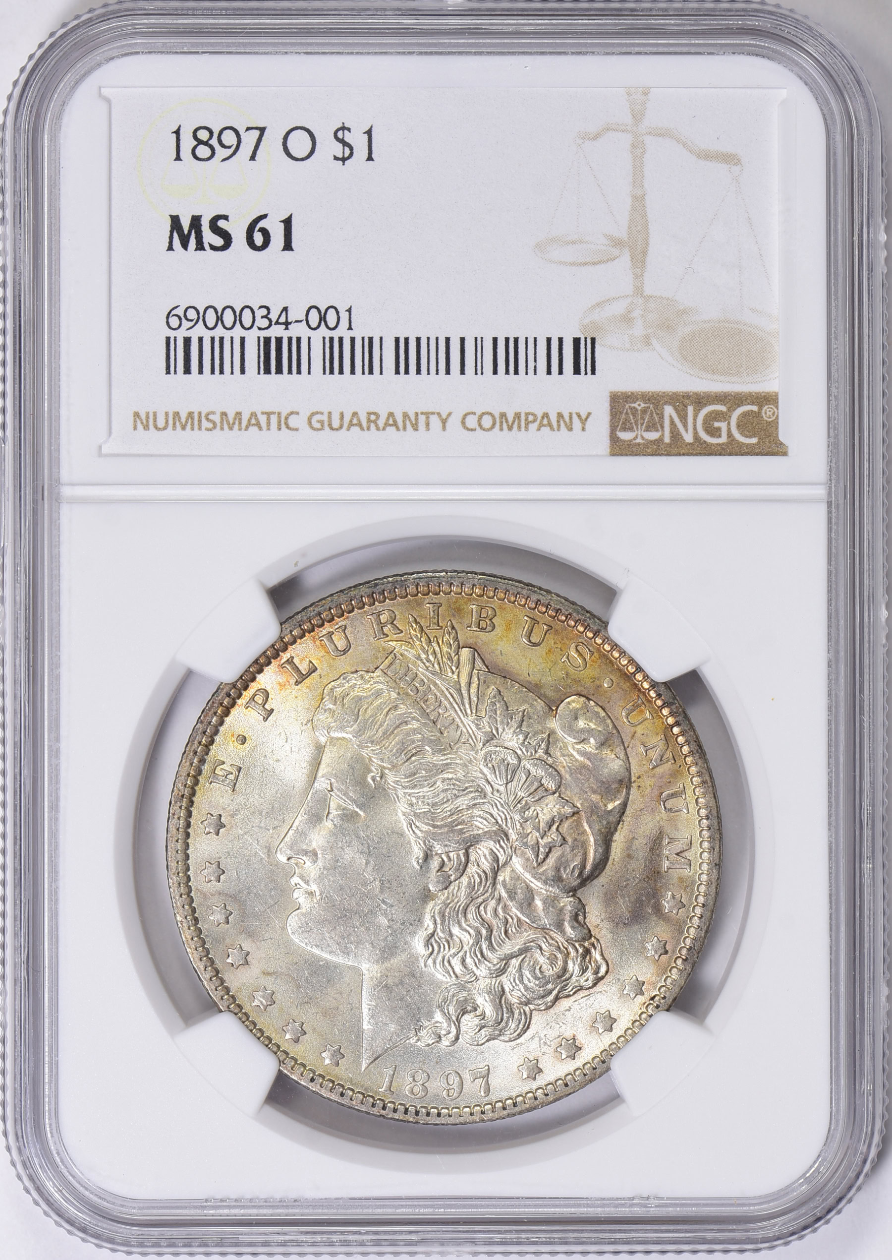 1897-O Morgan Silver Dollar NGC MS-61 (Toned) (Item 1605788) | GreatCollections Coin Auctions