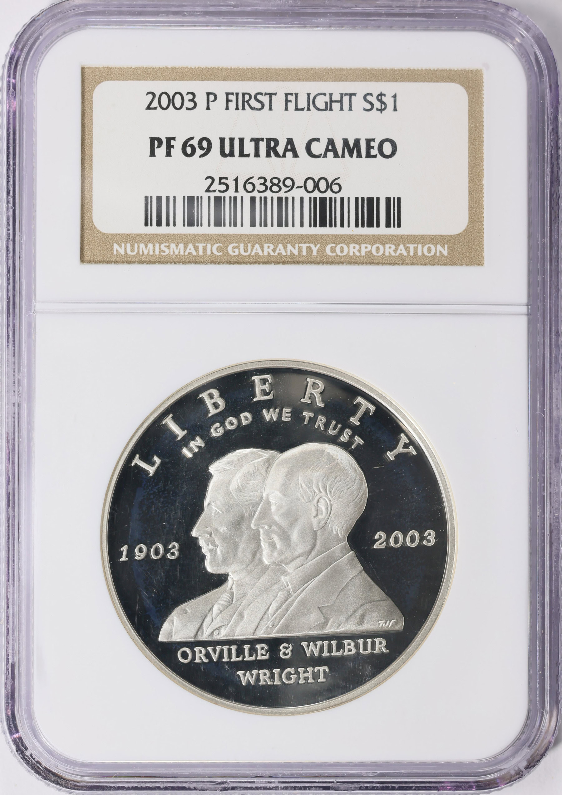 2003-P First Flight Centennial Silver Dollar NGC Proof-69 UC | NGC Cert ...