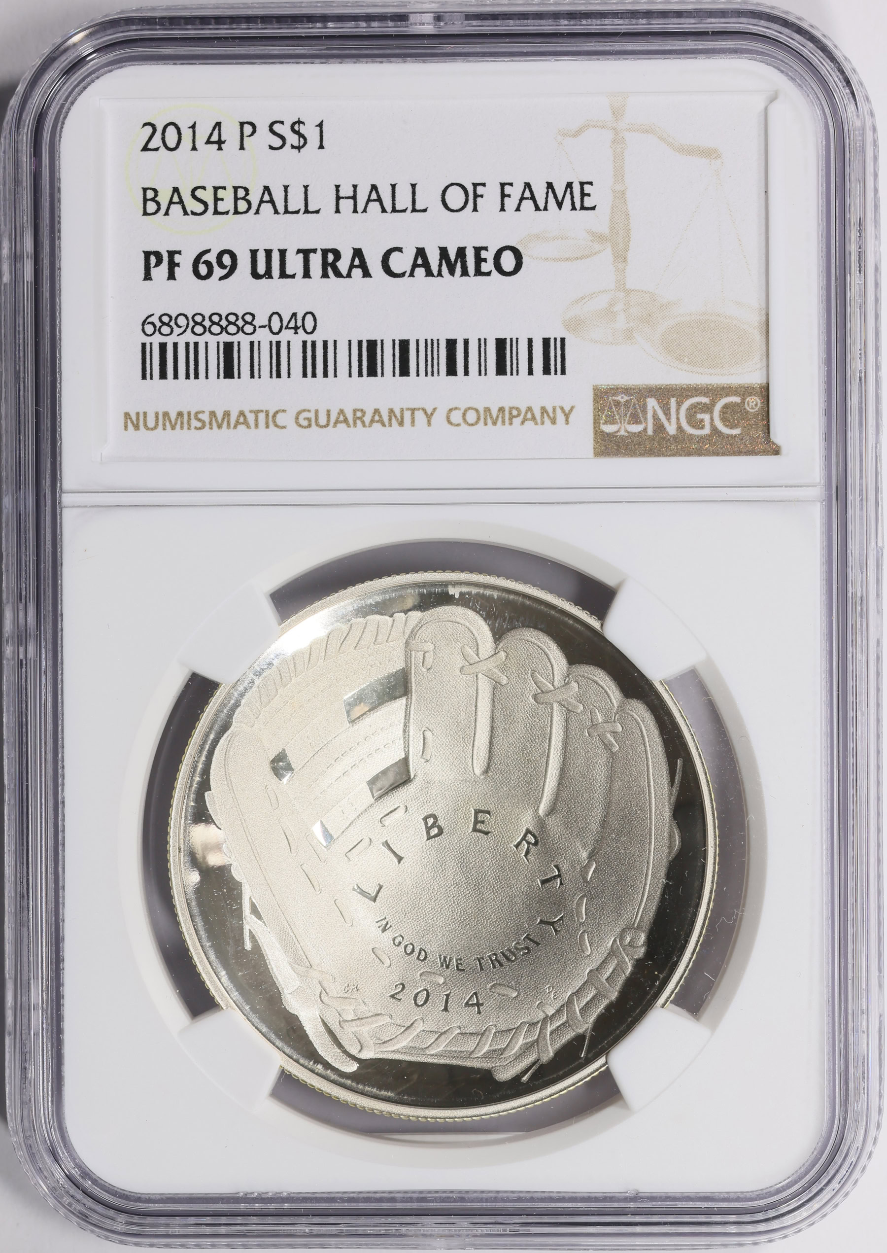 2014-P Baseball Hall of Fame Silver Dollar NGC Proof-69 UC (Item ...