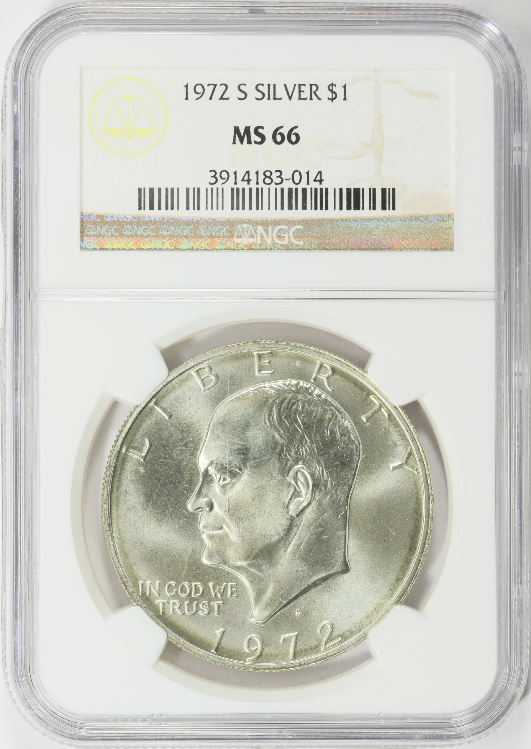 1972-S Eisenhower Dollar Silver NGC MS-66 (Item 1607740 ...