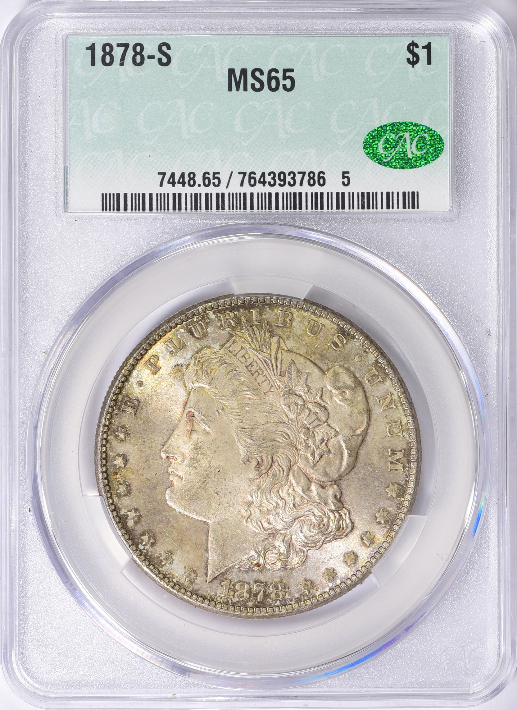 1878-S Morgan Silver Dollar CACG MS-65 (Toned) (Item 1609000 ...